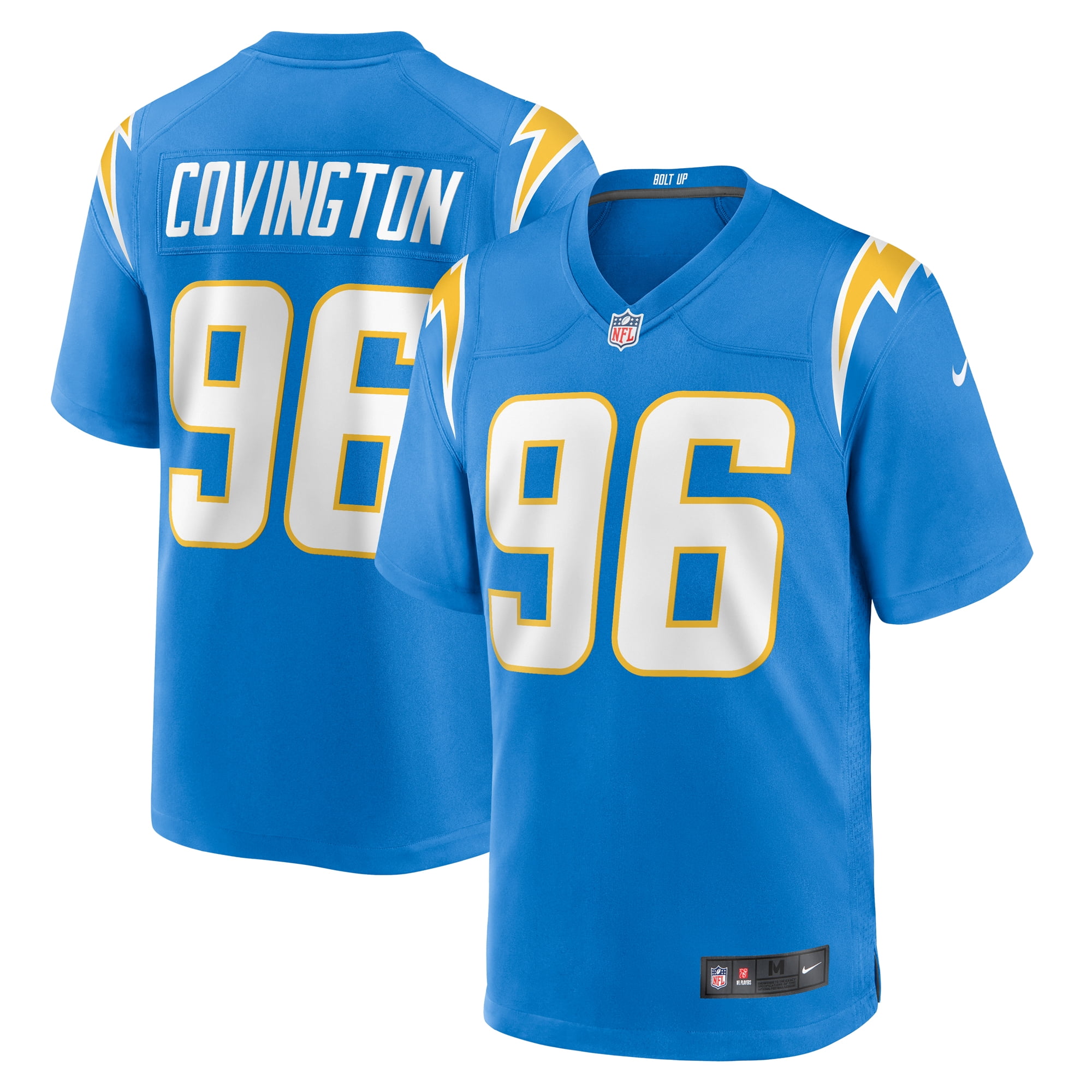 Men's Nike Christian Covington Powder Blue Los Angeles Chargers Team ...