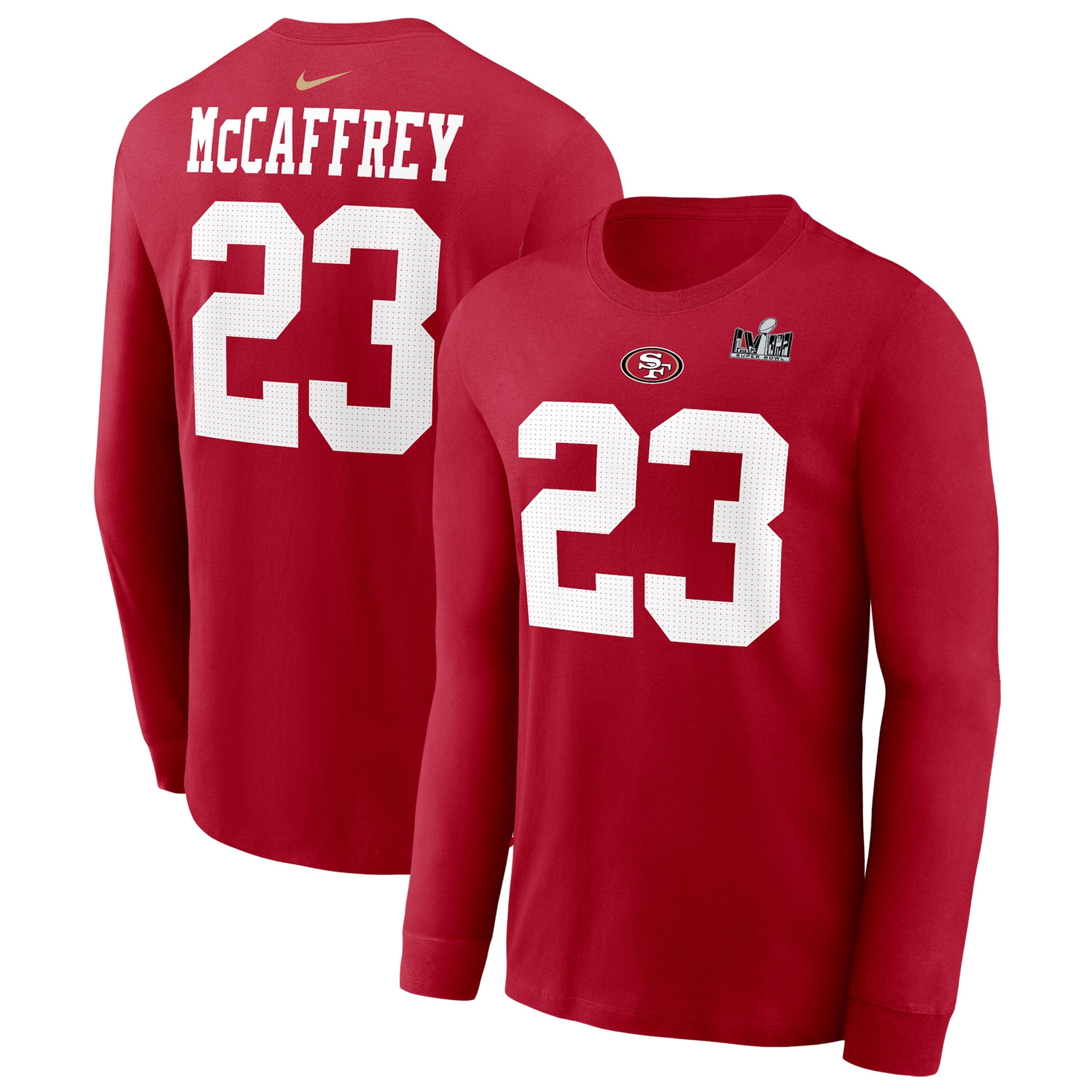 Men's Nike Christian McCaffrey Scarlet San Francisco 49ers Super Bowl ...