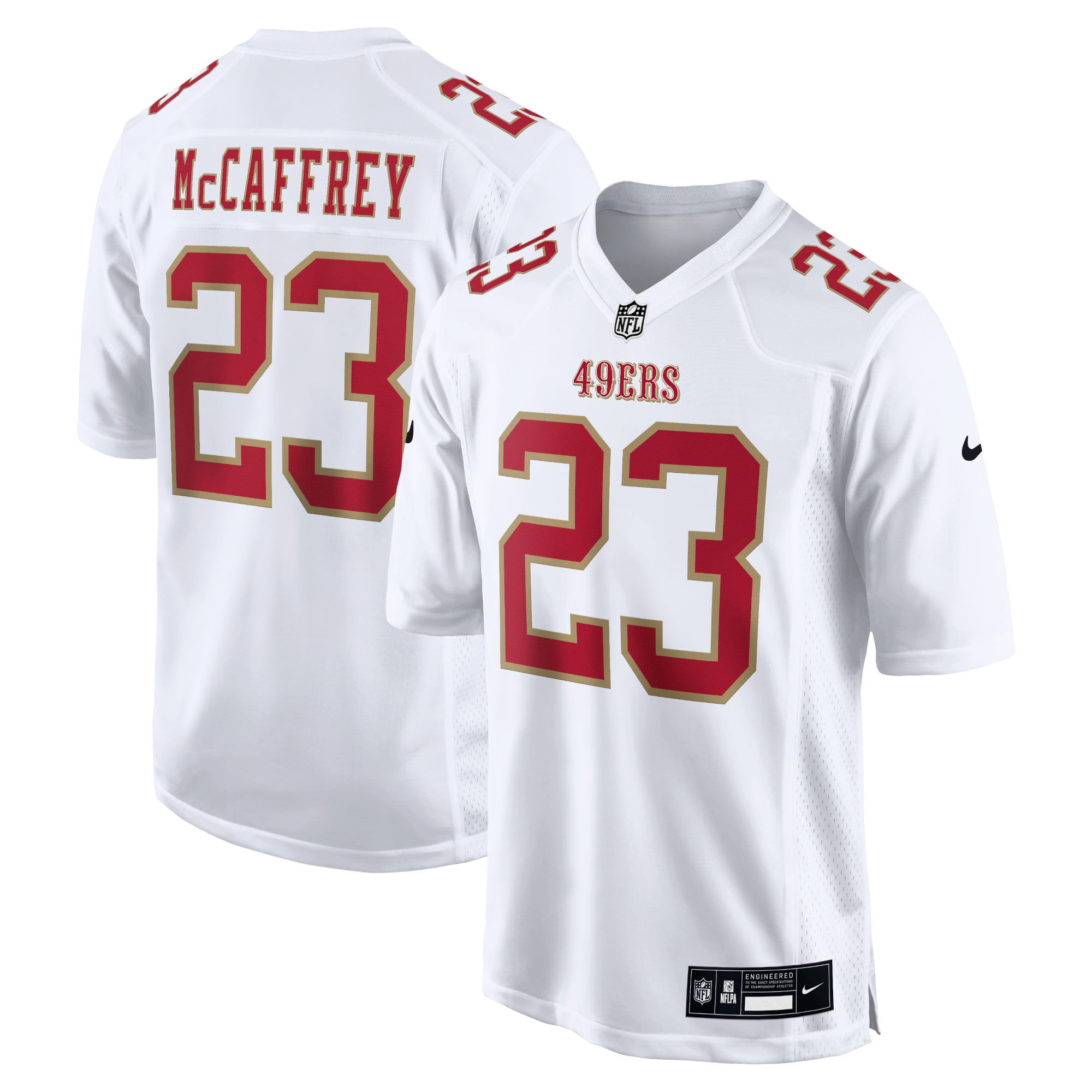 Nike Men's Christian McCaffrey San Francisco 49ers White Fashion Game ...