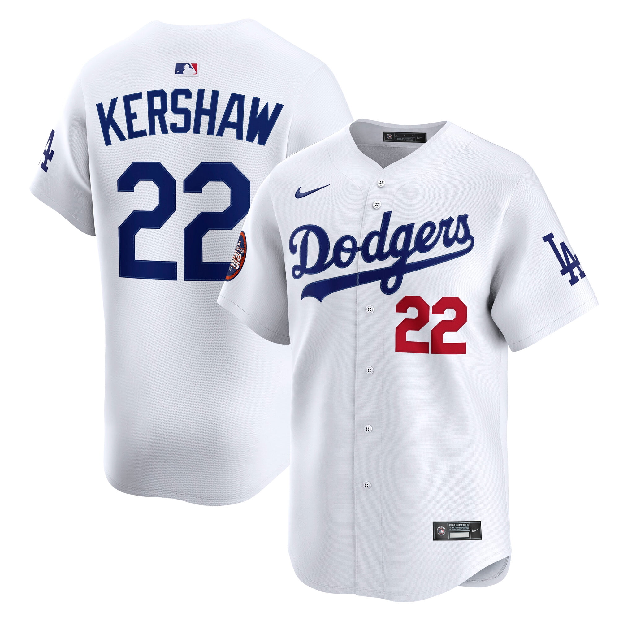 Men's Nike Clayton Kershaw White Los Angeles Dodgers 2025 MLB World ...