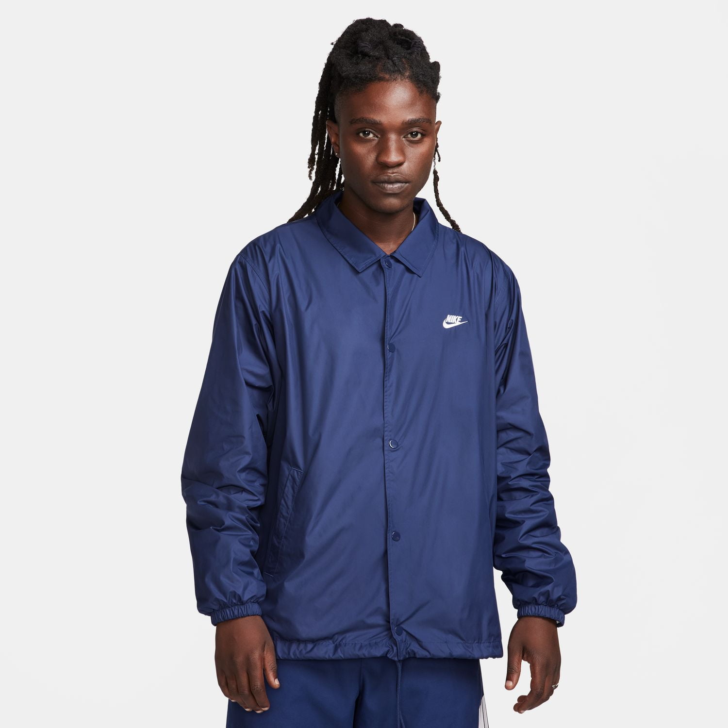 Nike Mens Relaxed Fit Club Coaches Midnight Navy Blue White 2XL ...