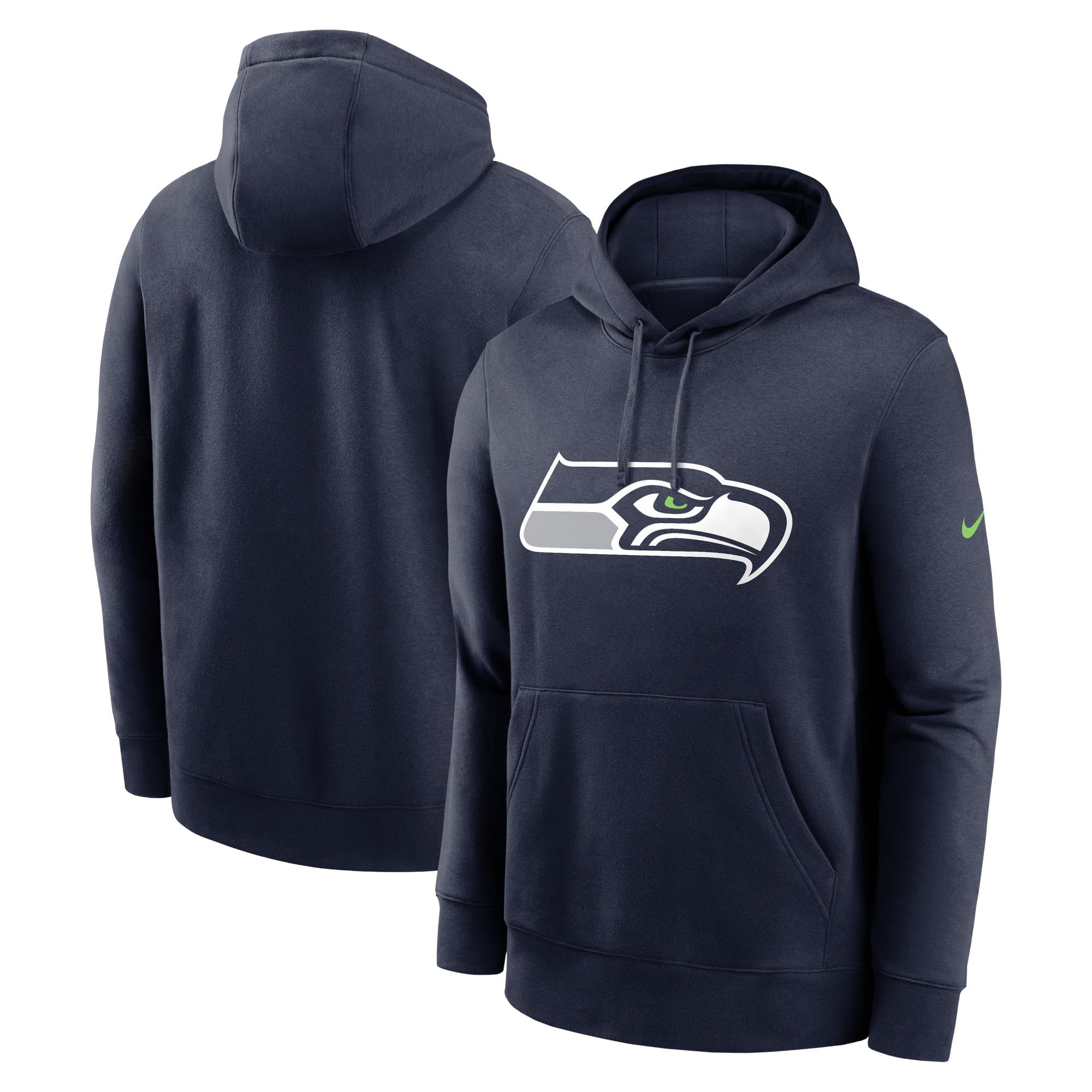 Men's Nike College Navy Seattle Seahawks Primetime-Club Logo Hoodie ...