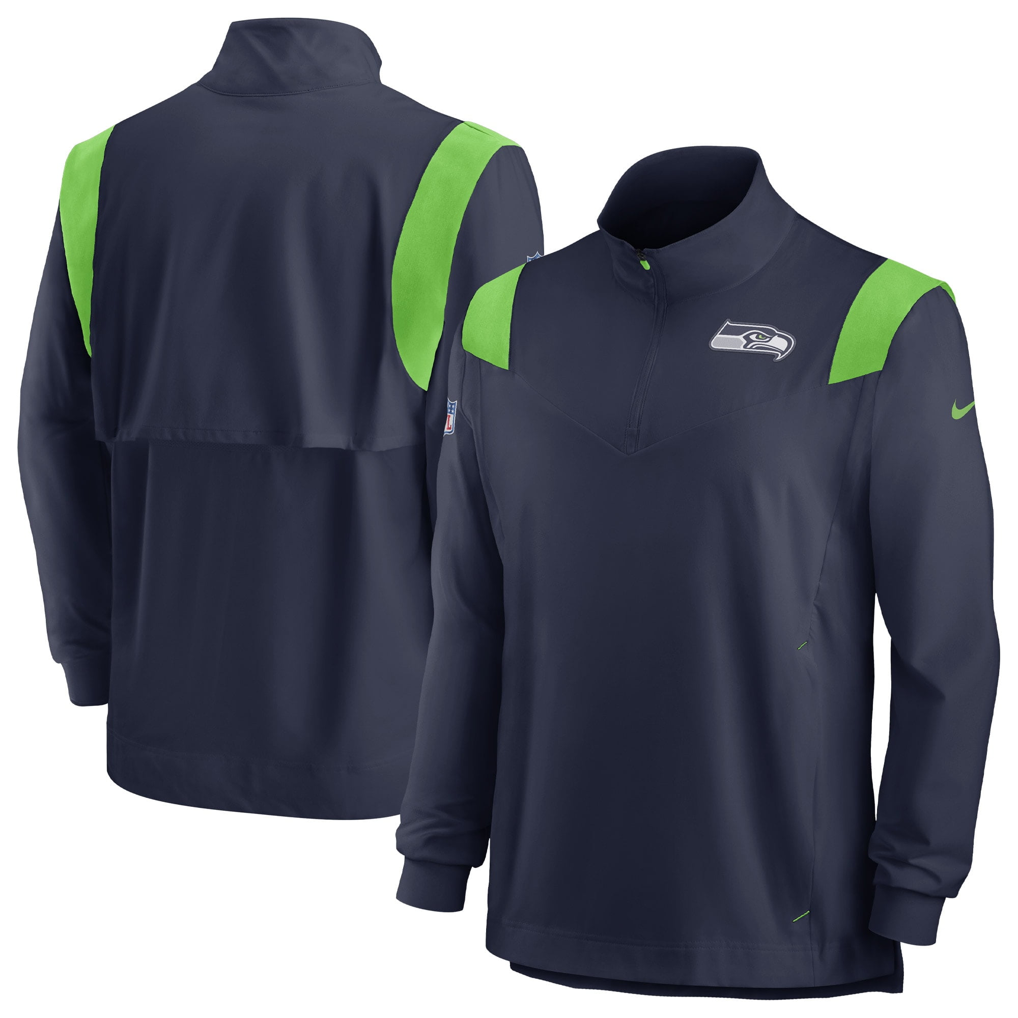 Men's Nike College Navy Seattle Seahawks Sideline Coach Chevron Lockup ...