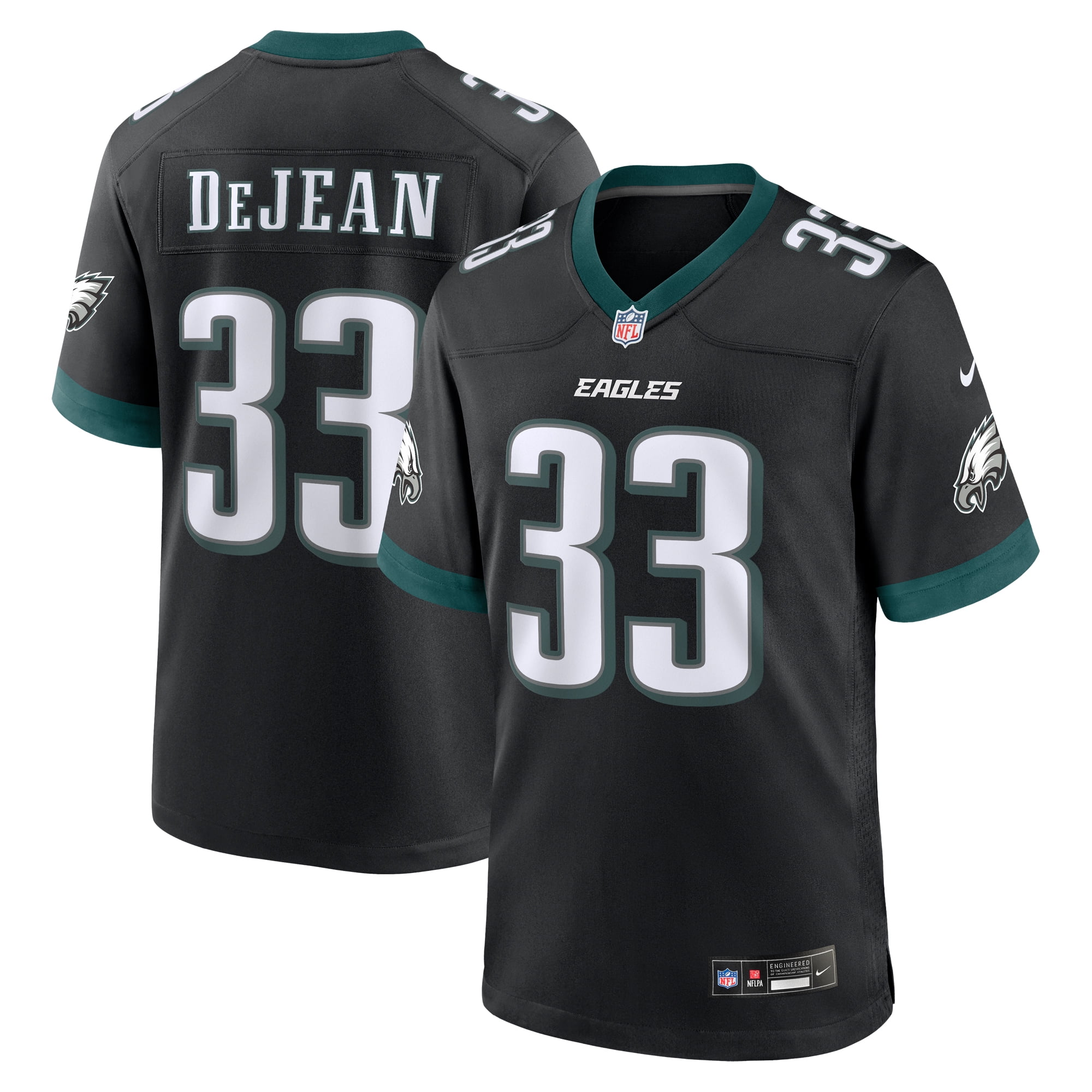 Men's Nike Cooper DeJean Black Philadelphia Eagles Alternate Player ...