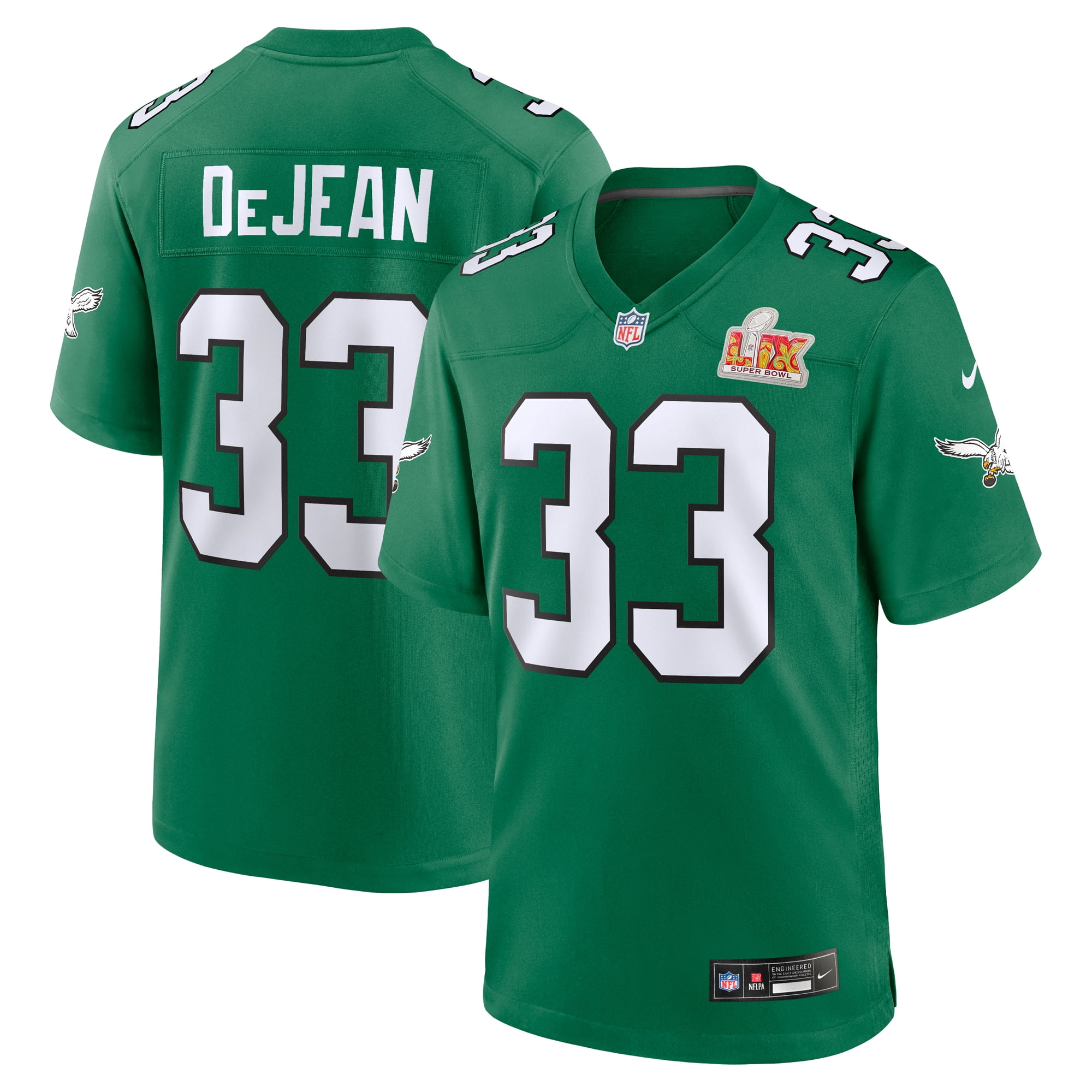 Men's Nike Cooper DeJean Kelly Green Philadelphia Eagles Super Bowl LIX ...