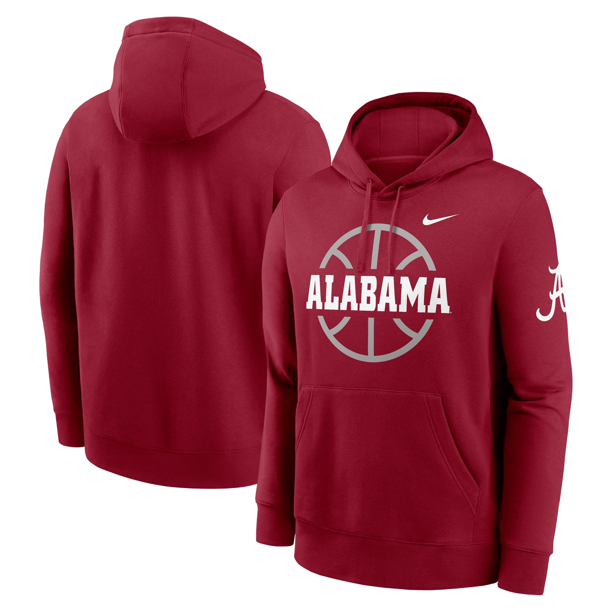 Men's Nike Crimson Alabama Crimson Tide Basketball Icon Club Fleece ...