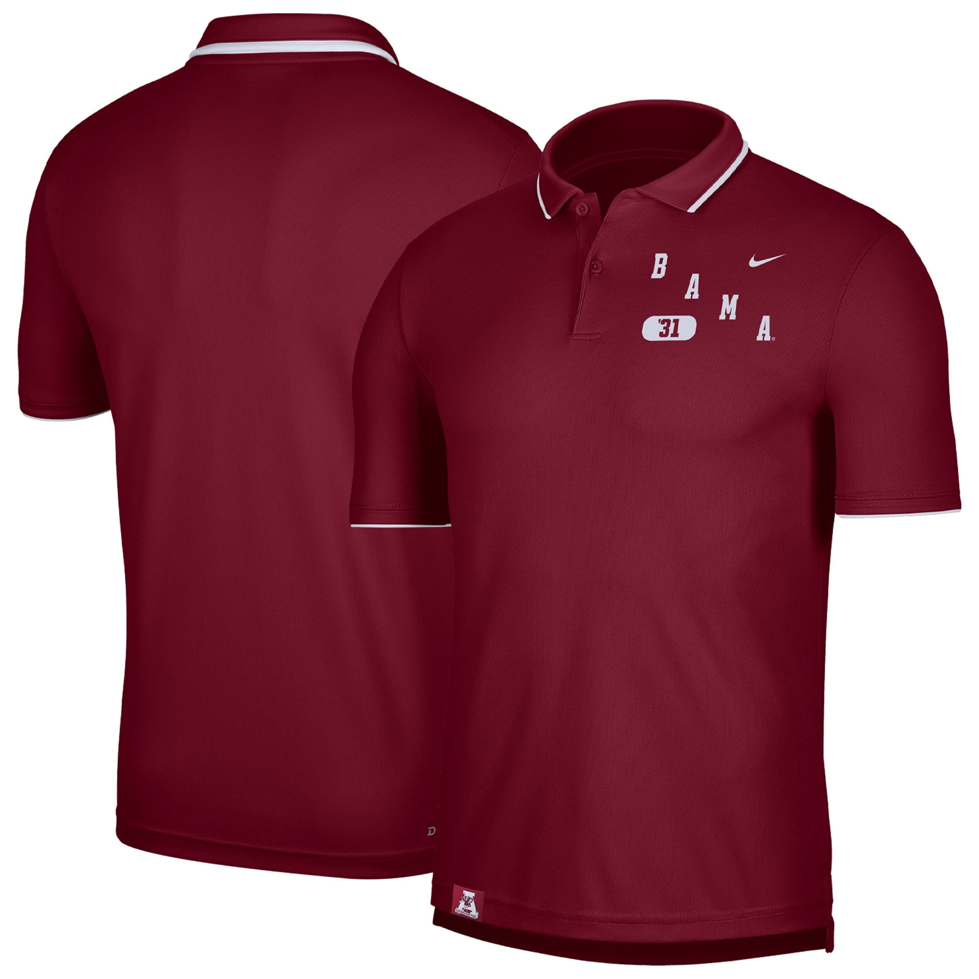 Men's Nike Crimson Alabama Crimson Tide Wordmark Performance Polo ...