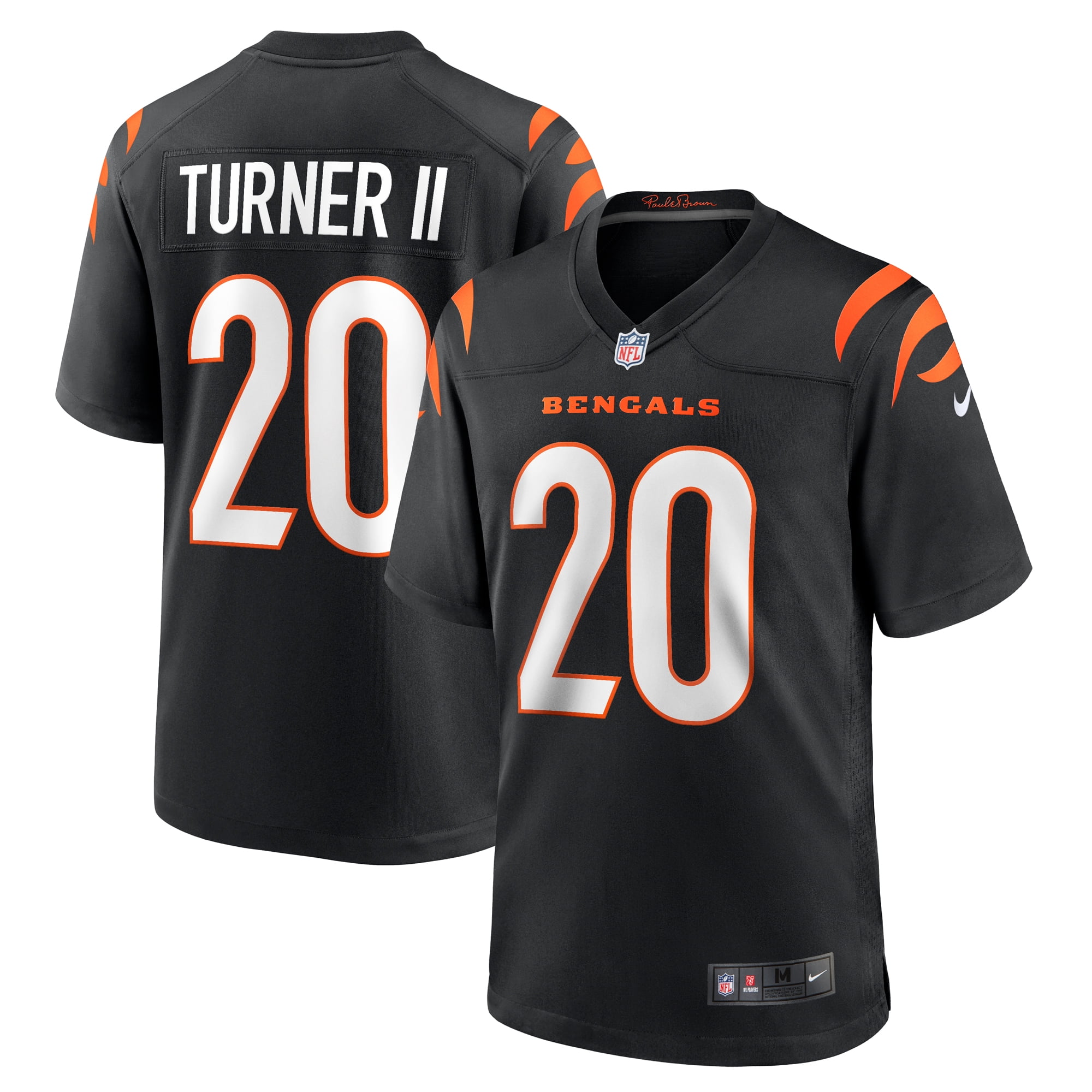 Men's Nike DJ Turner Black Cincinnati Bengals Team Game Jersey ...