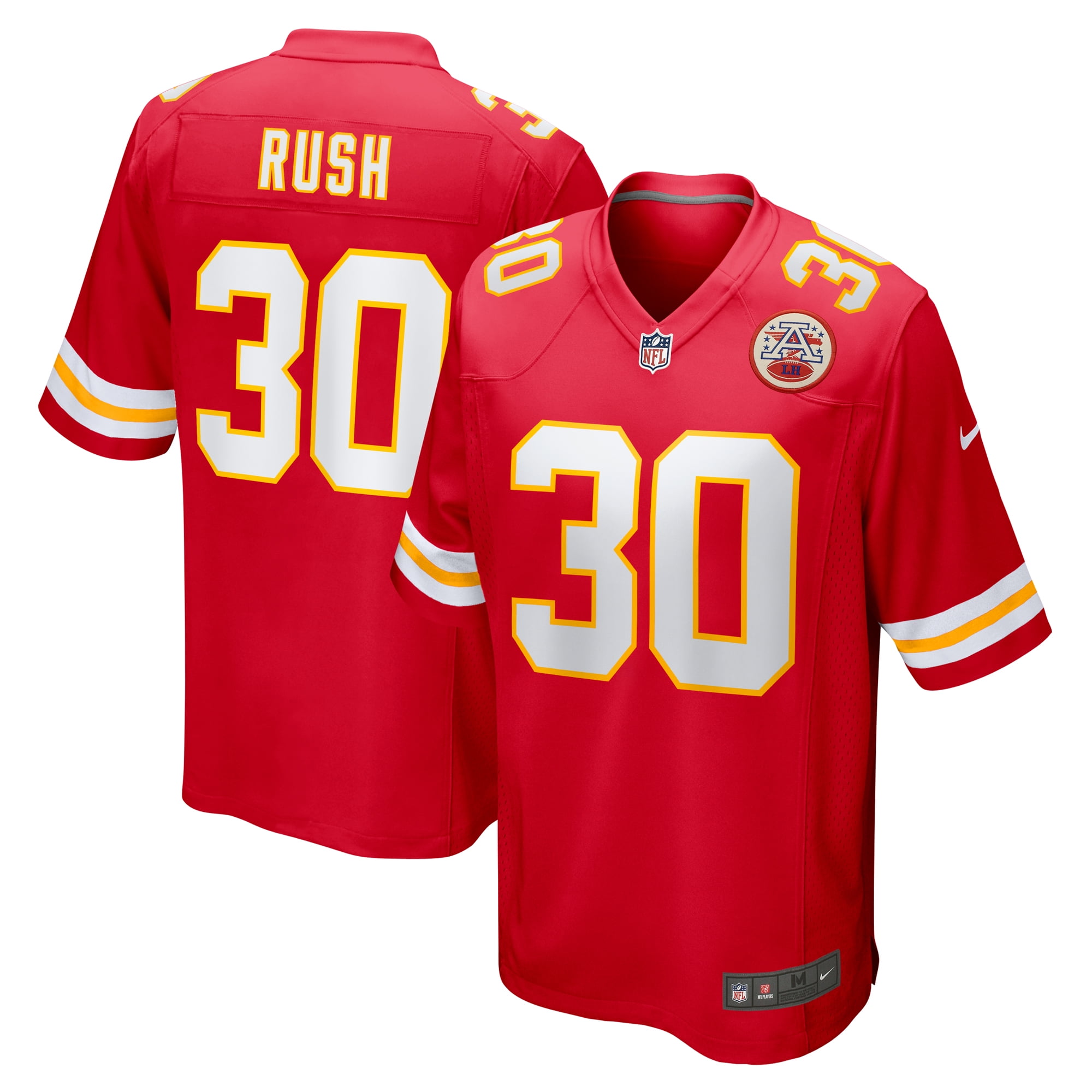 Men's Nike Darius Rush Red Kansas City Chiefs Team Game Jersey ...