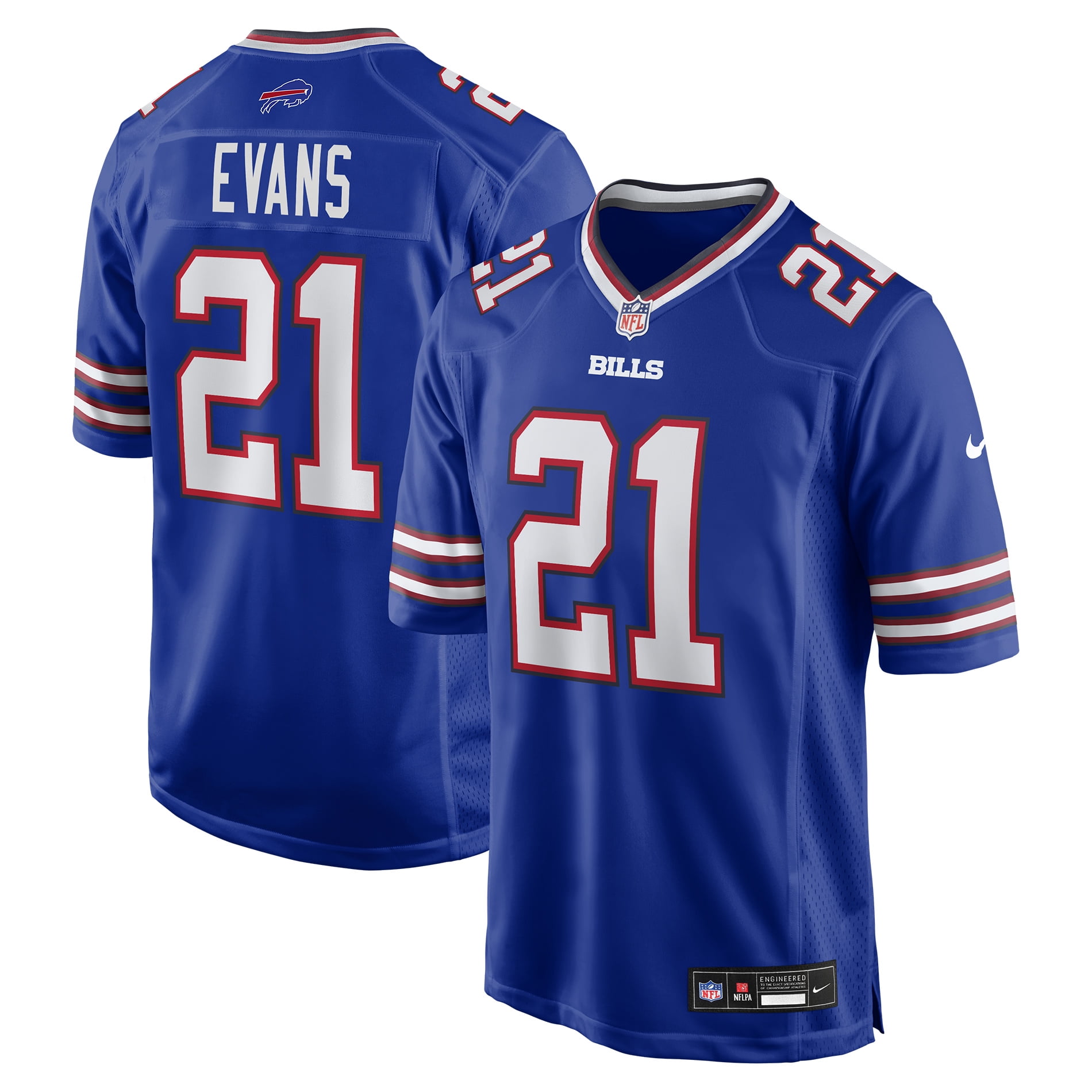 Men's Nike Darrynton Evans Royal Buffalo Bills Team Game Jersey ...