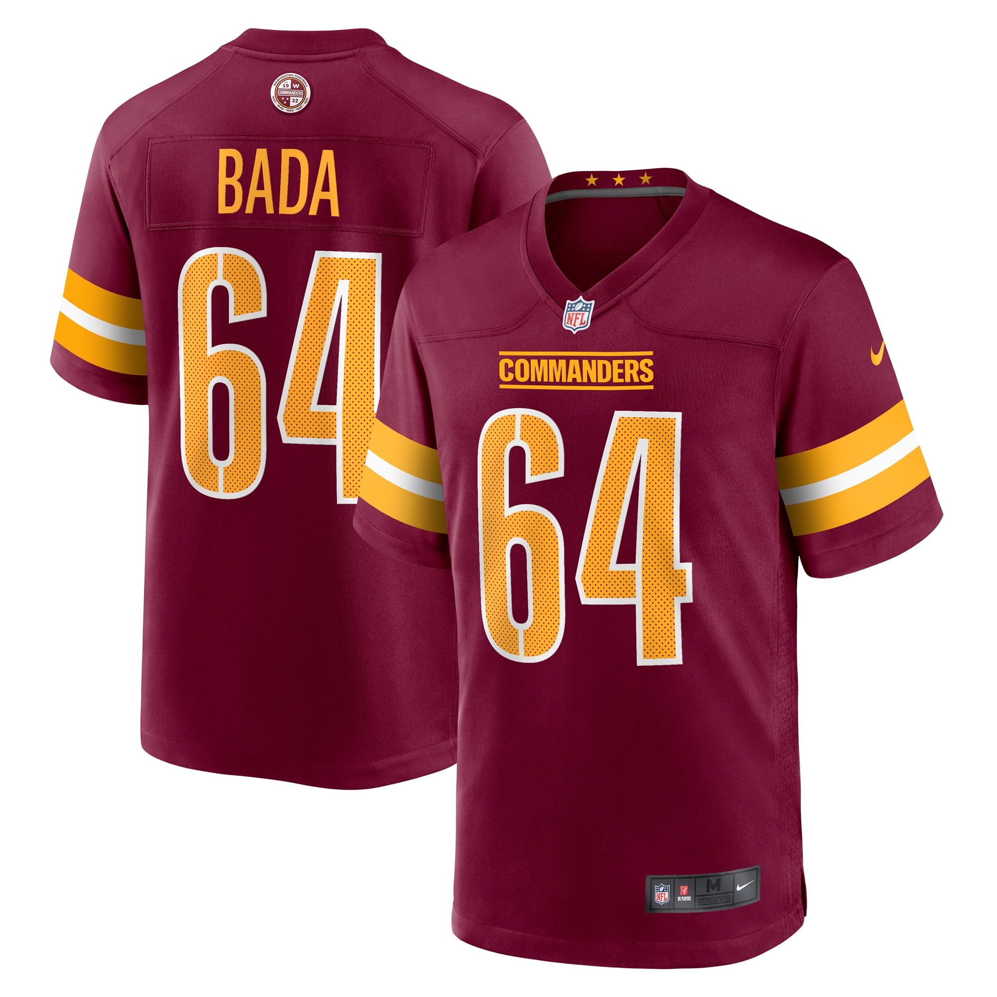 Men's Nike David Bada Burgundy Washington Commanders Game Jersey ...