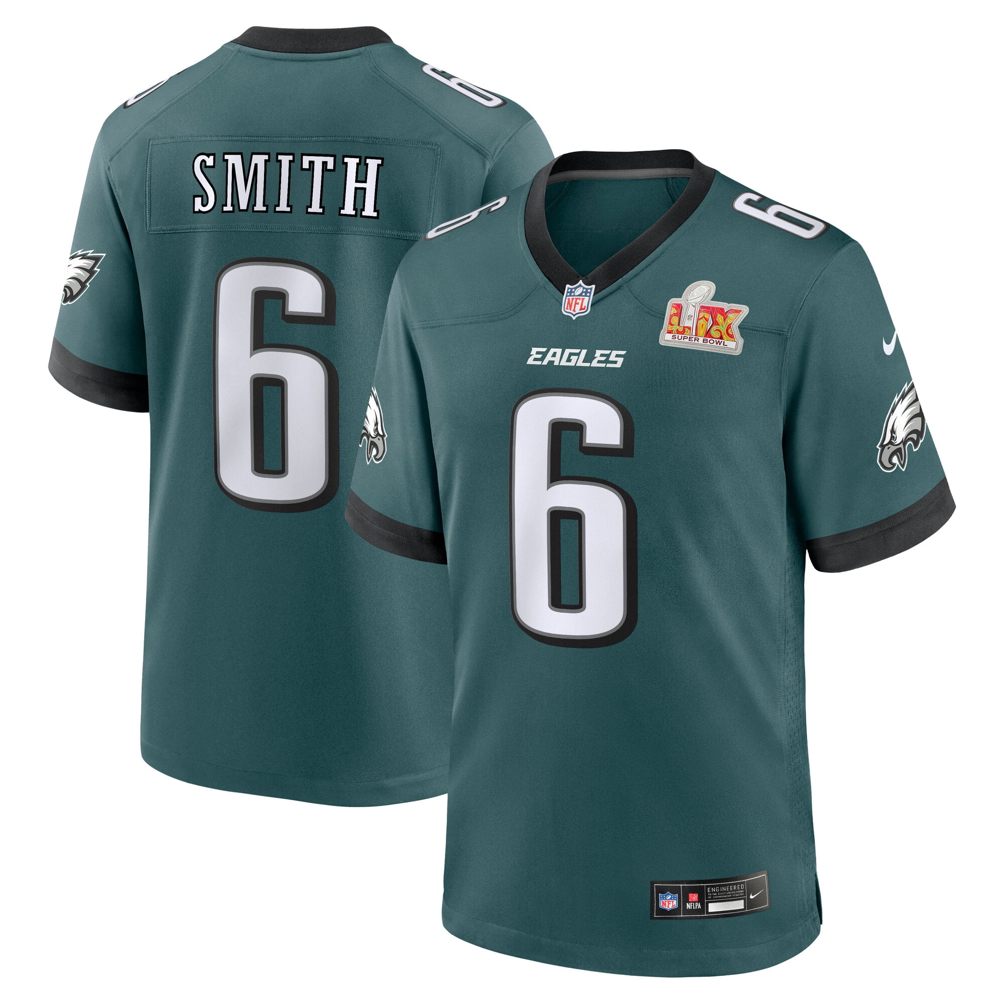 Men's Nike DeVonta Smith Midnight Green Philadelphia Eagles Super Bowl ...