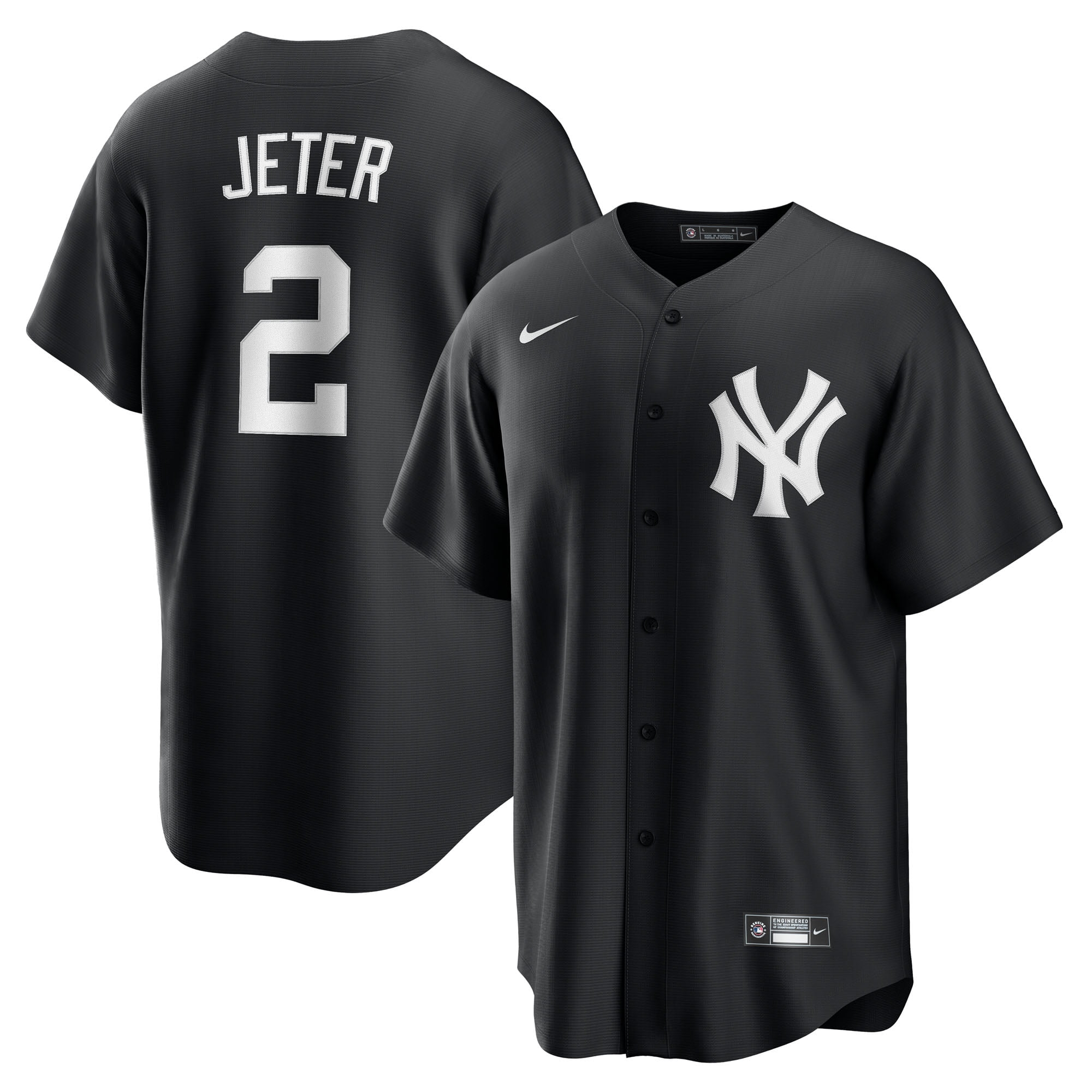 Men's Nike Derek Jeter Black New York Yankees Lights Out Replica Player ...
