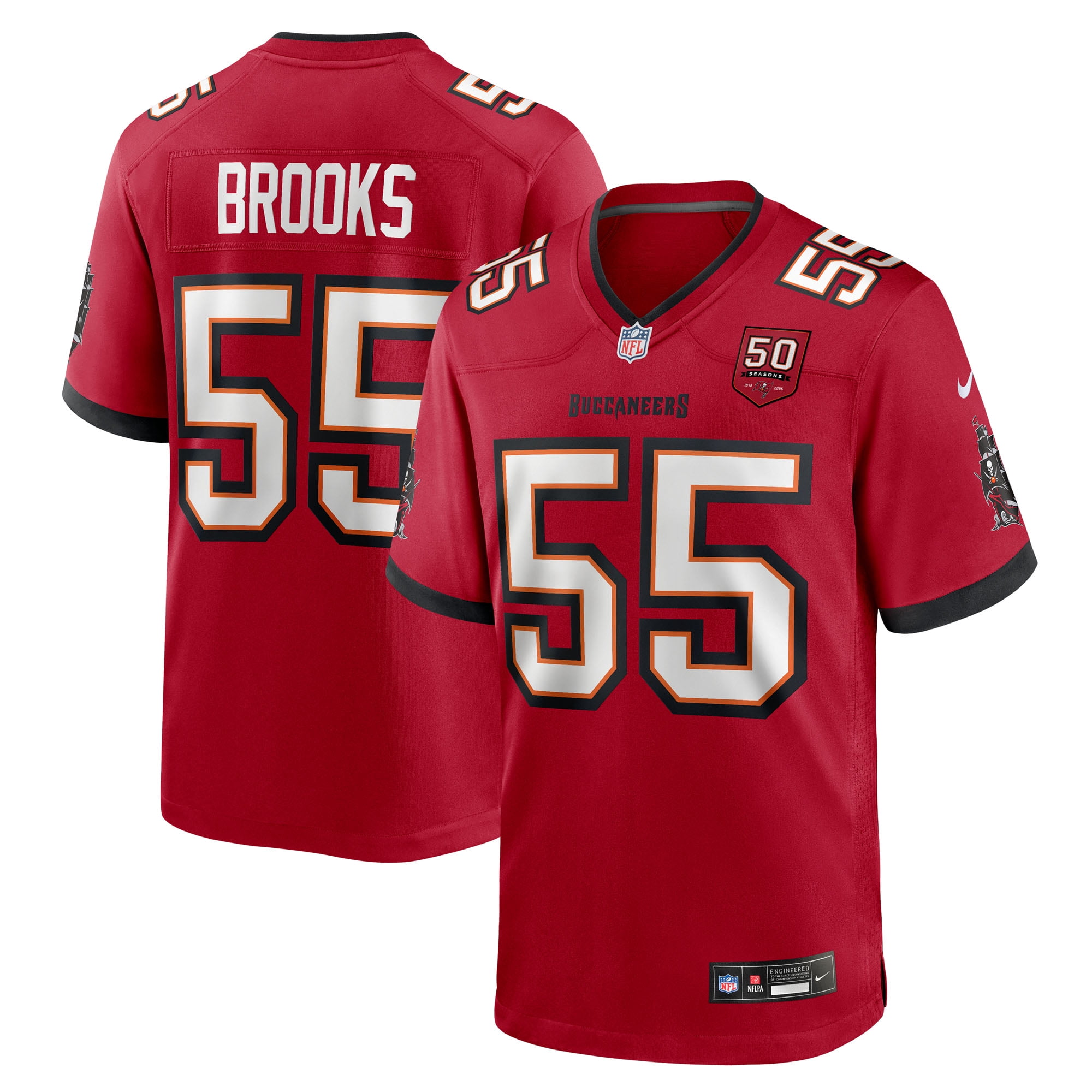 Men's Nike Derrick Brooks Red Tampa Bay Buccaneers 50th Season Team ...
