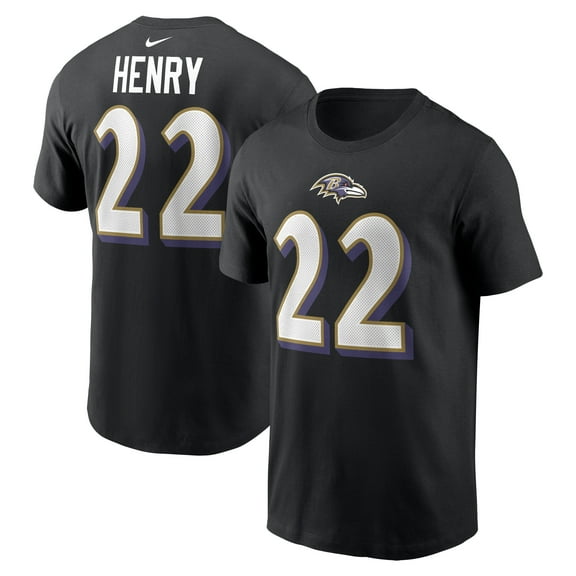Men's Baltimore Henry 22 Black Fashion Sports Player Game Stitched Name ...