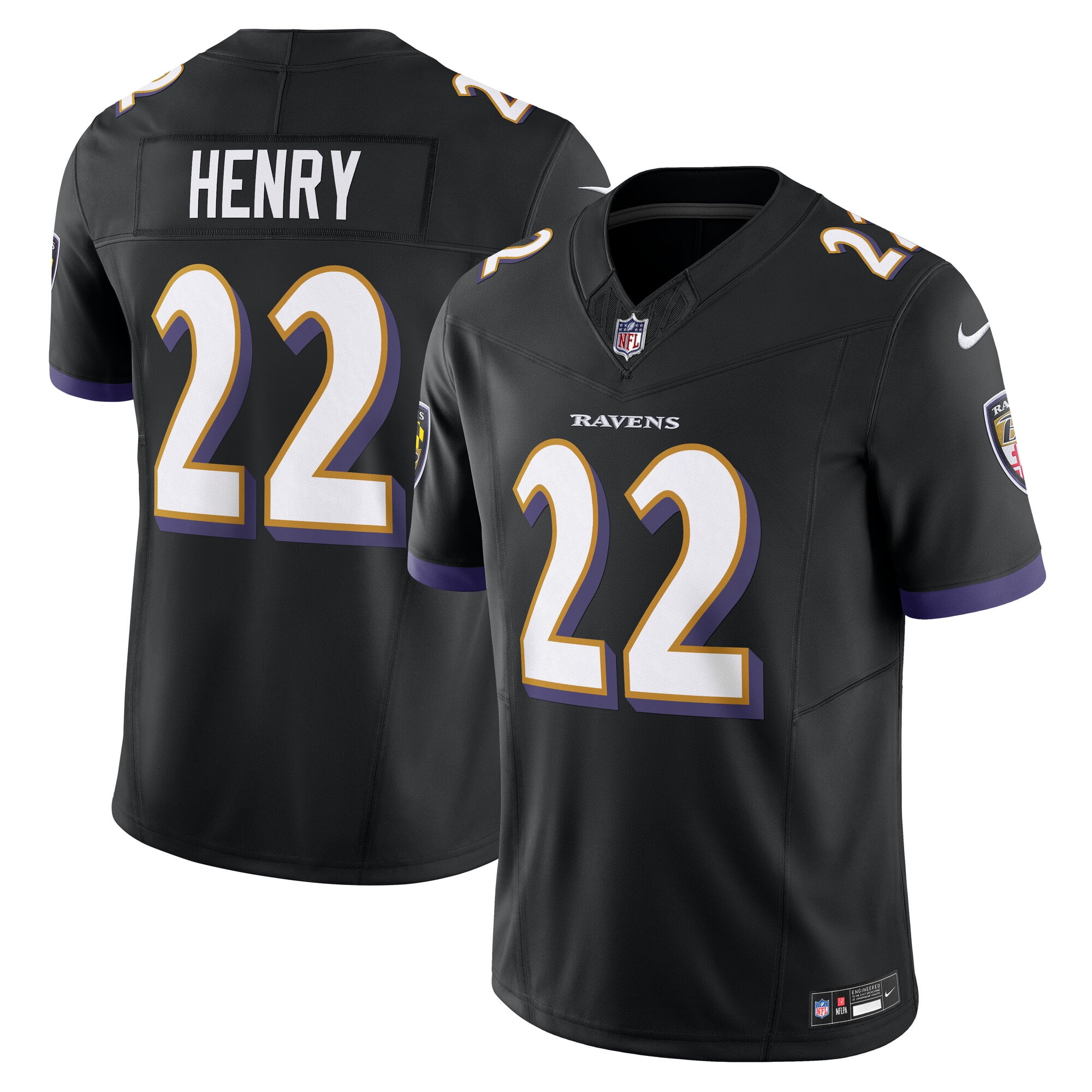 Men's Nike Derrick Henry Black Baltimore Ravens Vapor F.U.S.E. Limited ...
