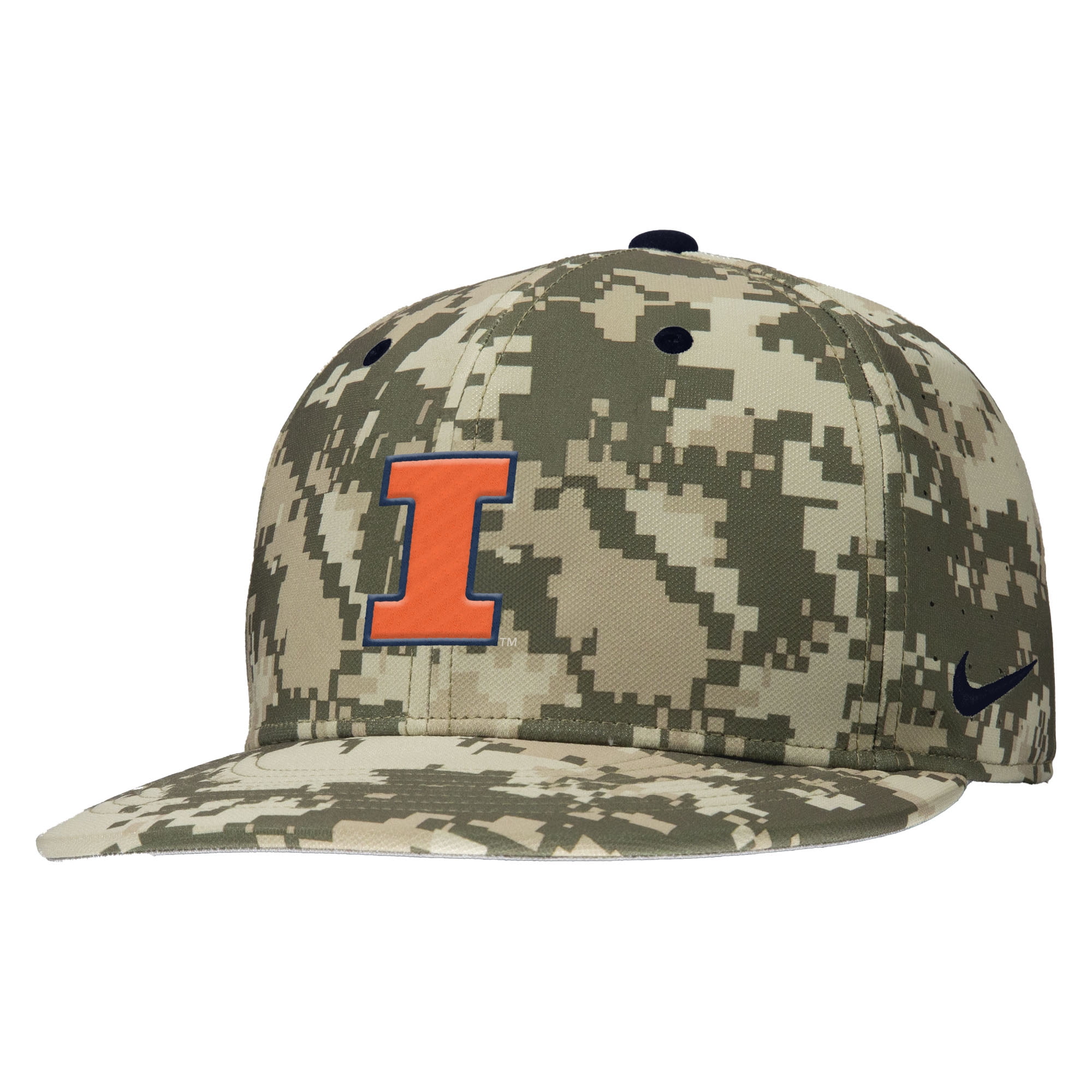 Men's Nike Digital Camo Illinois Fighting Illini On-Field Baseball Performance Fitted Hat ...