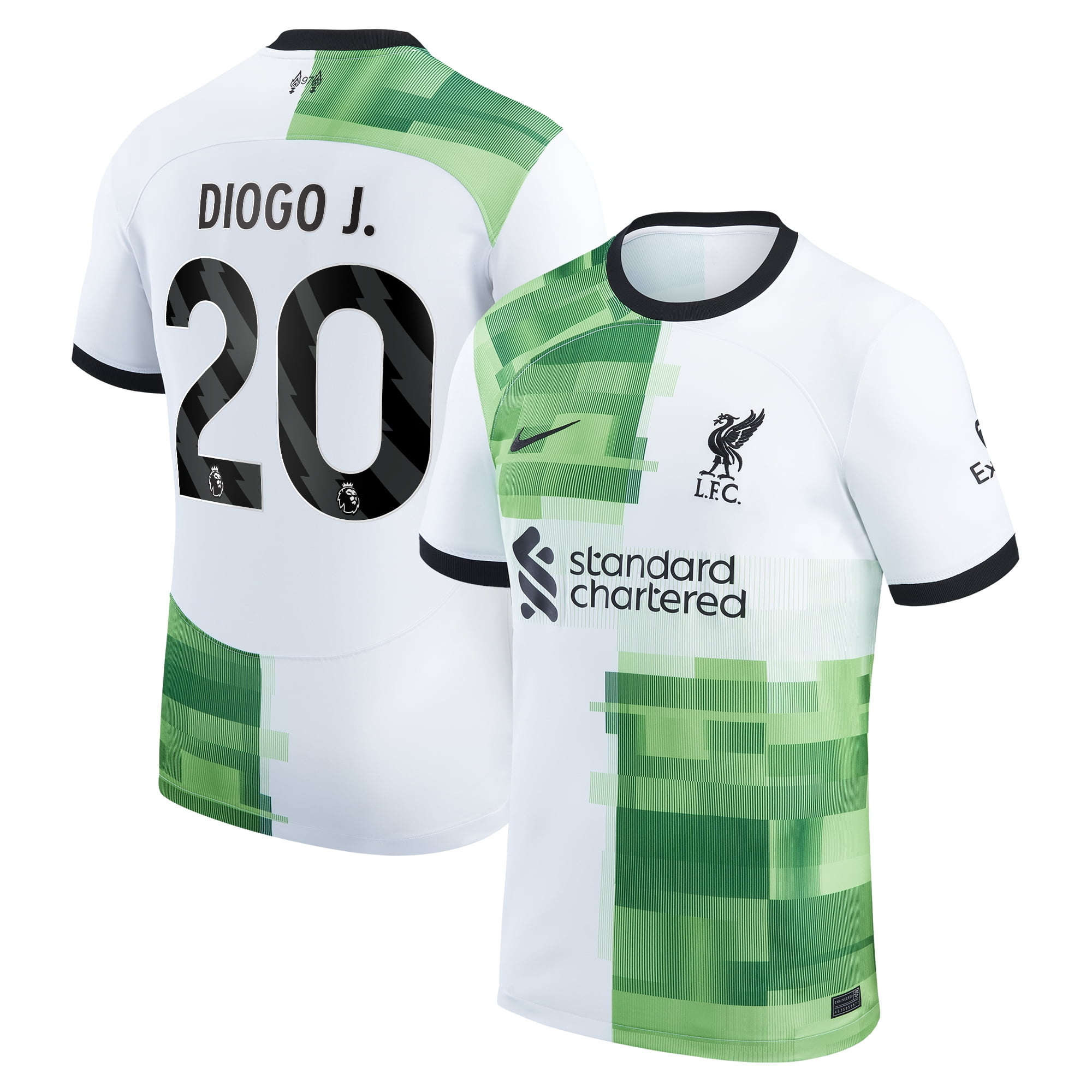 Men's Nike Diogo Jota White Liverpool 2023/24 Away Replica Player ...