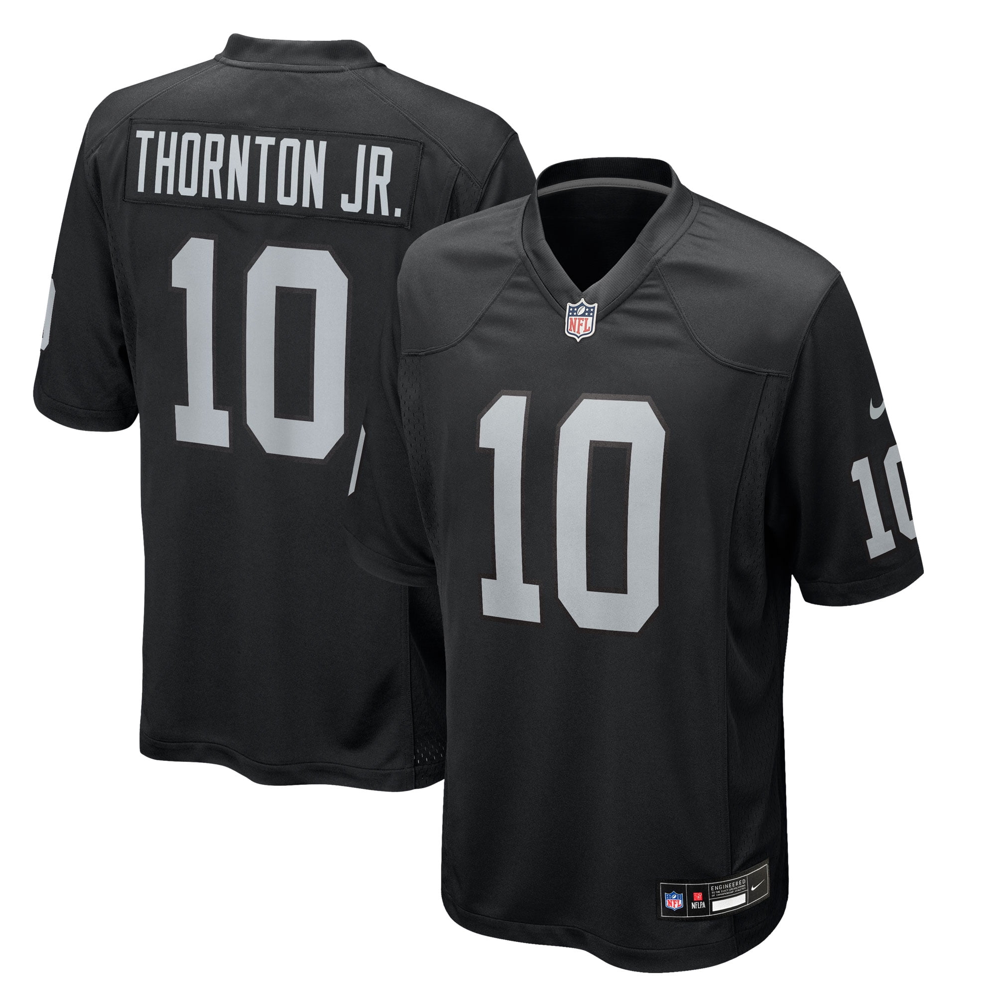 Men's Nike Dont'e Thornton Jr. Black Las Vegas Raiders Team Game Jersey ...
