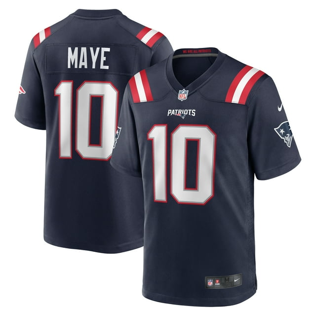Men's Nike Drake Maye Navy New England Patriots Player Game Jersey - Walmart.com