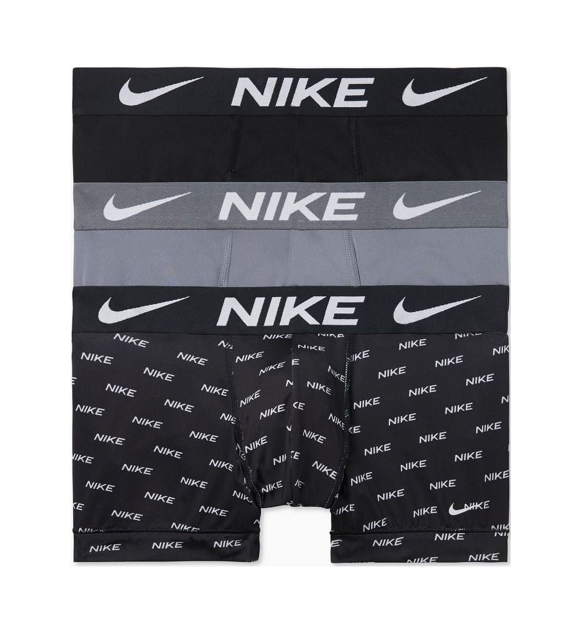 Men's Nike Dri-FIT Essential 3-pack Microfiber Trunks Color: Nike Logo ...