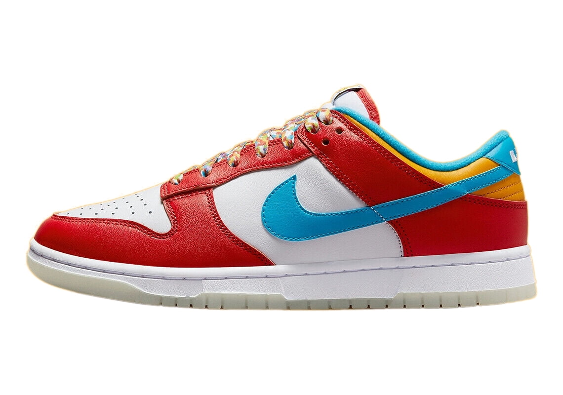 Men's Nike Dunk Low QS "Fruity Pebbles" Habanero Rd/Laser Blue-Wht ...