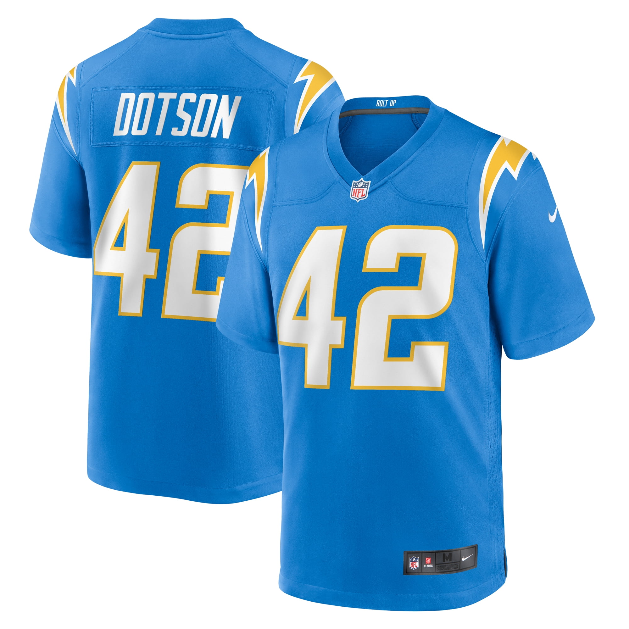 Men's Nike Elijah Dotson Powder Blue Los Angeles Chargers Team Game ...