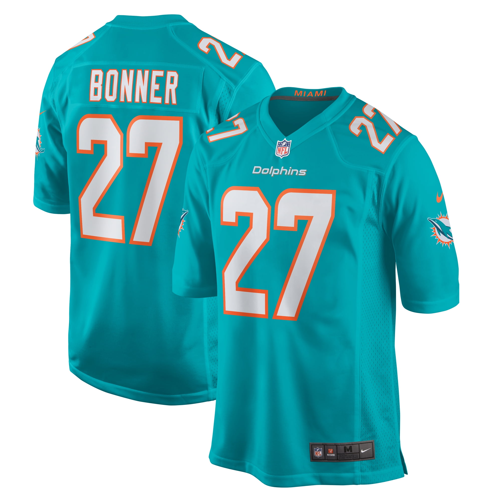 Men's Nike Ethan Bonner Aqua Miami Dolphins Game Jersey - Walmart.com