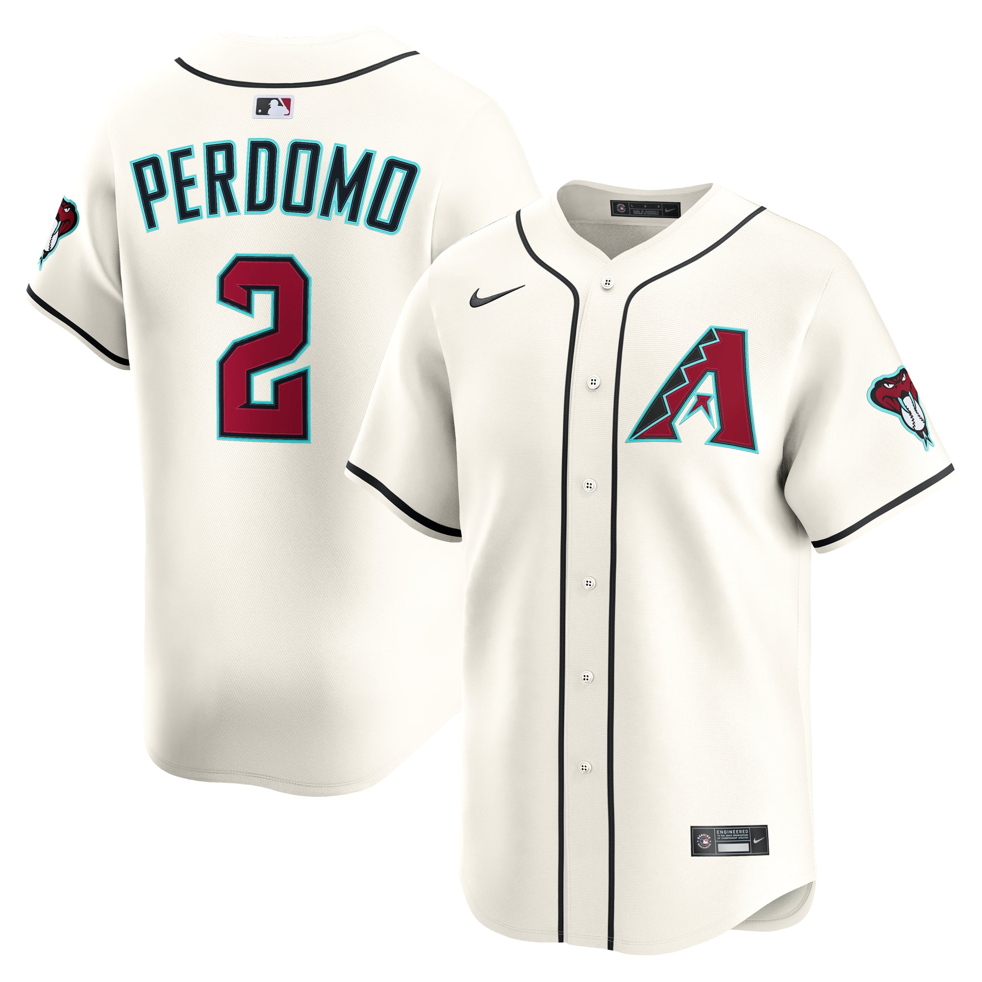 Men's Nike Geraldo Perdomo Cream Arizona Diamondbacks Home Limited ...