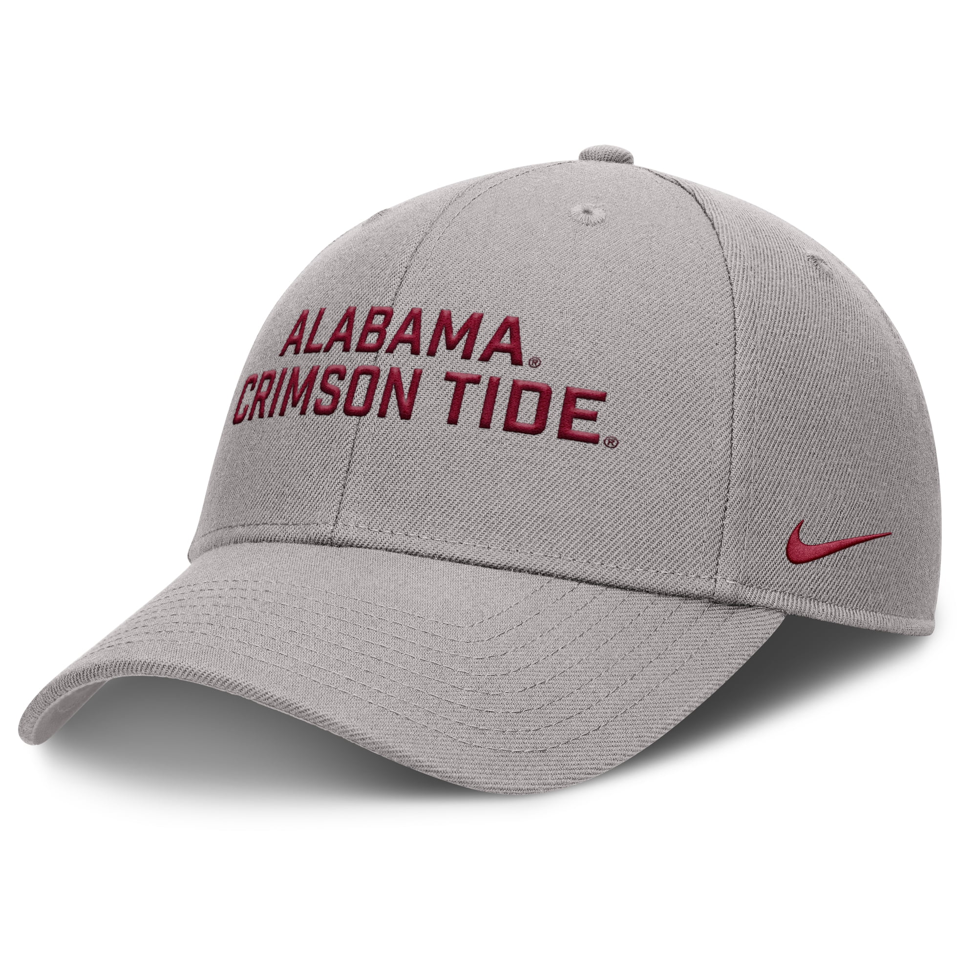 Men's Nike Gray Alabama Crimson Tide Rise Practice Adjustable Hat ...