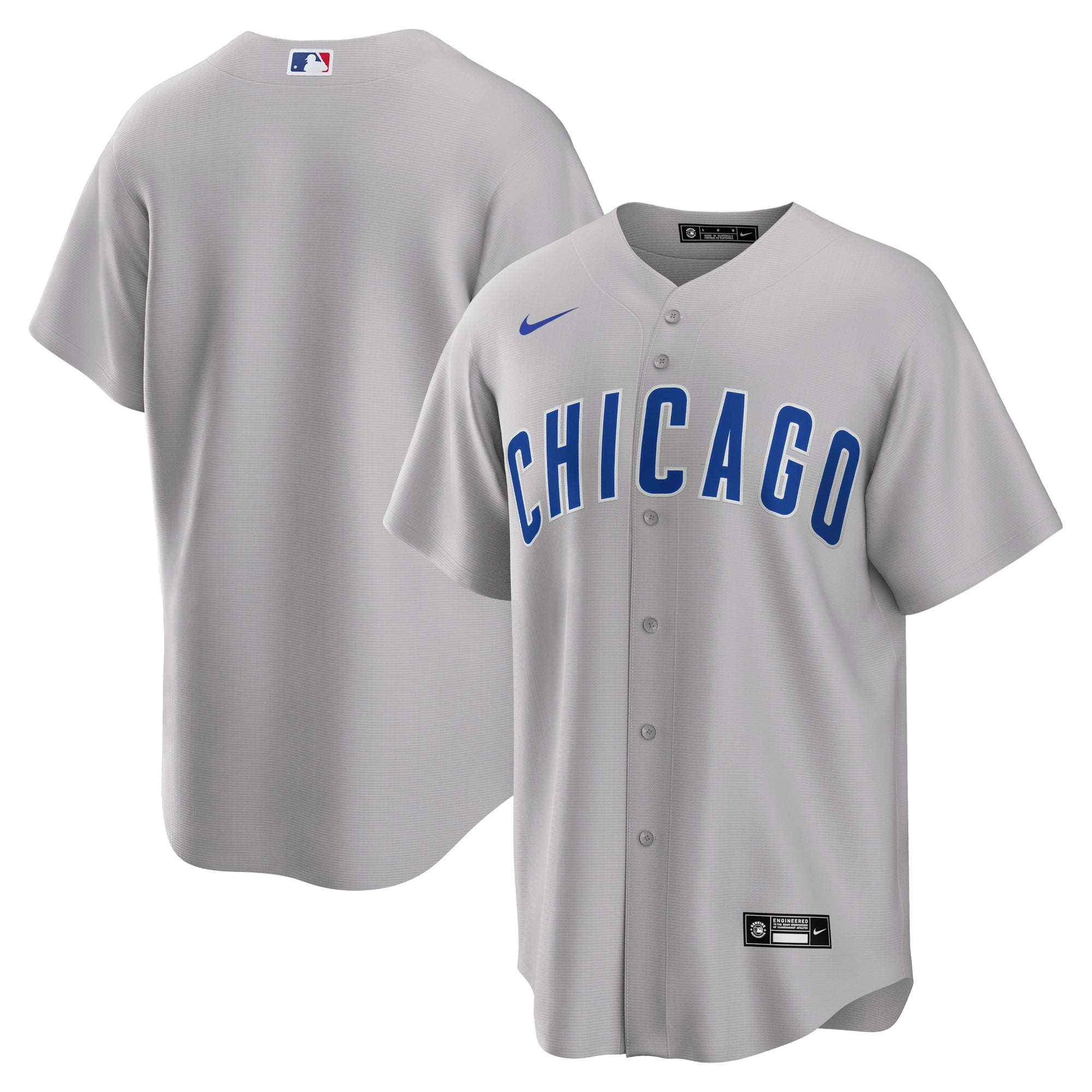 Men's Nike Gray Chicago Cubs Road Replica Team Jersey Color: Cub Grey ...