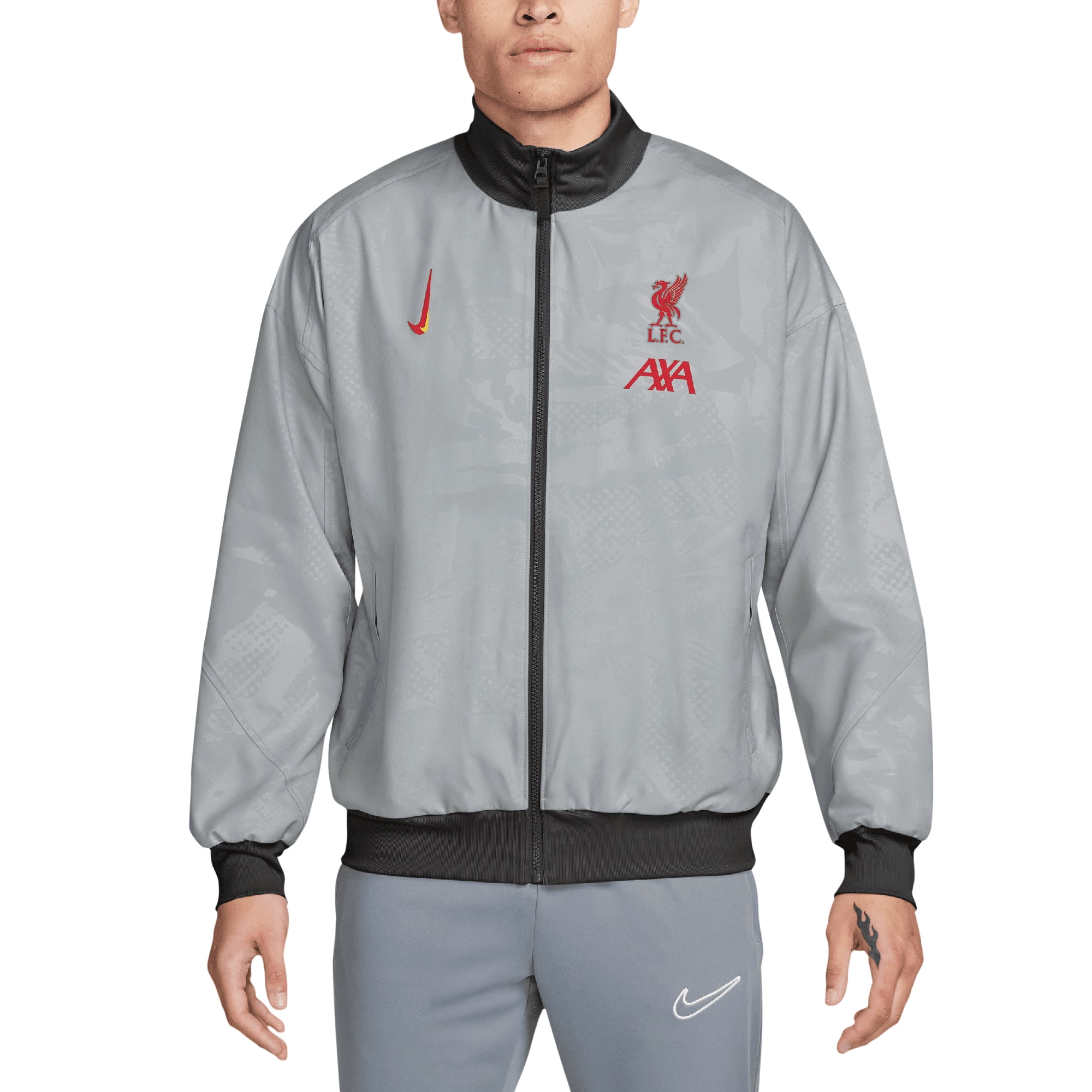 Men's Nike Gray Liverpool 2024/25 Third Strike Anthem Full-Zip Jacket ...