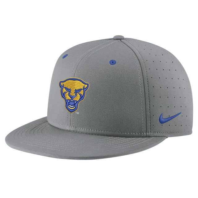 Men's Nike Gray Pitt Panthers USA Side Patch True AeroBill Performance ...