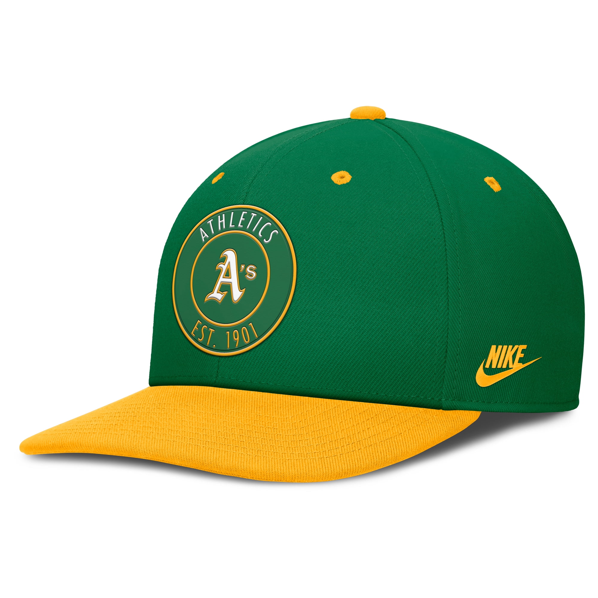 Men's Nike Green/Gold Athletics Cooperstown Collection Pro Dri-FIT ...