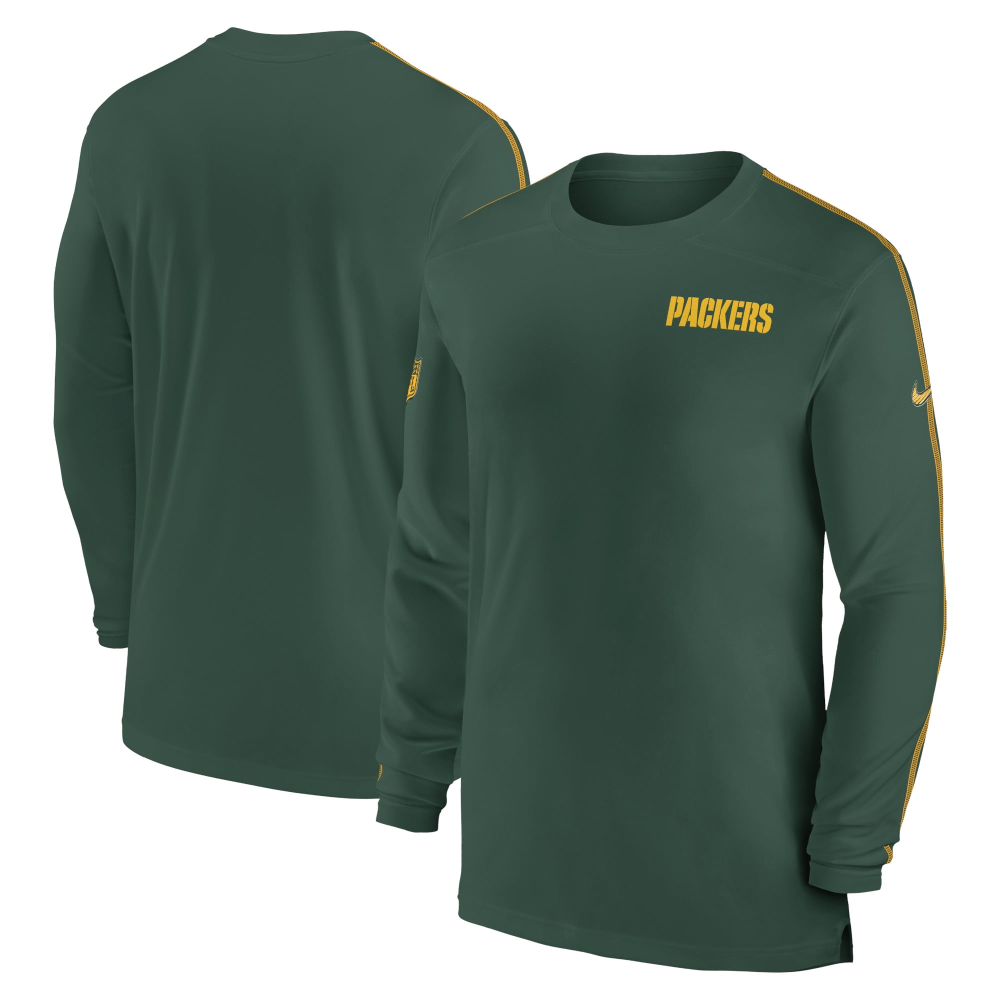 Men's Nike Green Green Bay Packers Sideline Coach UV Performance Long ...