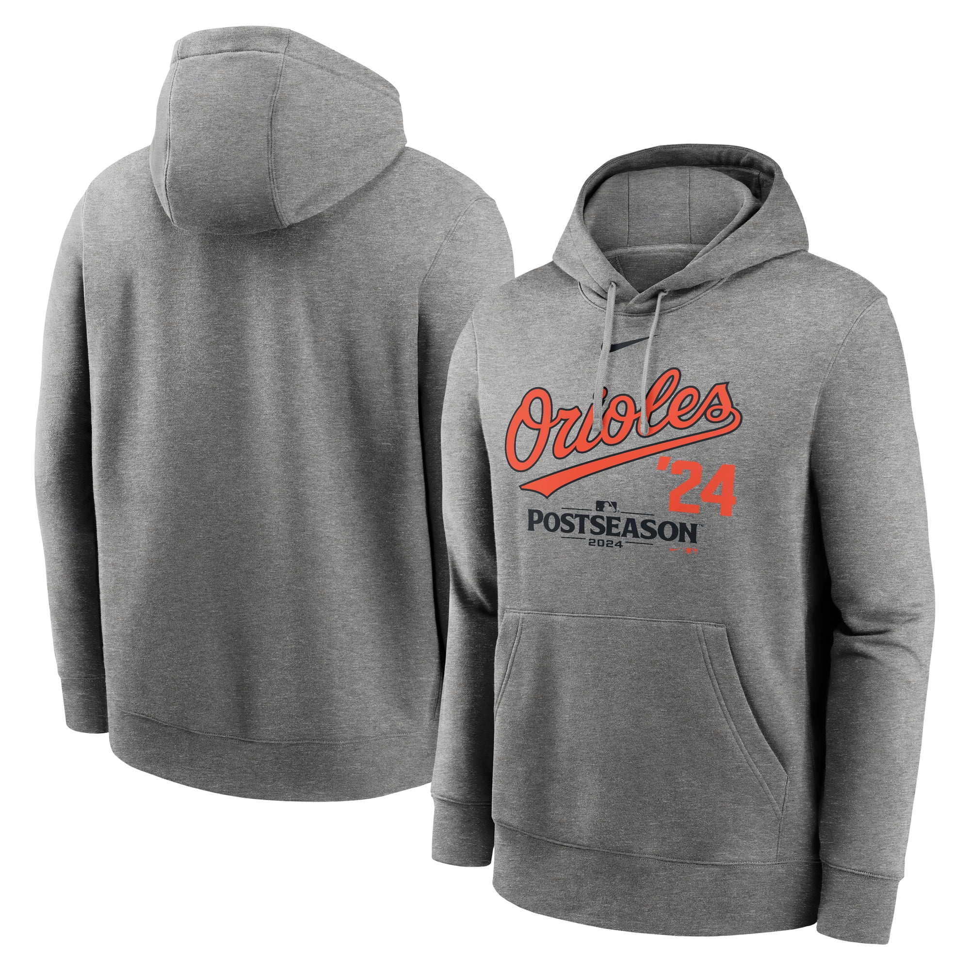 Men's Nike Heather Charcoal Baltimore Orioles 2024 MLB Postseason ...