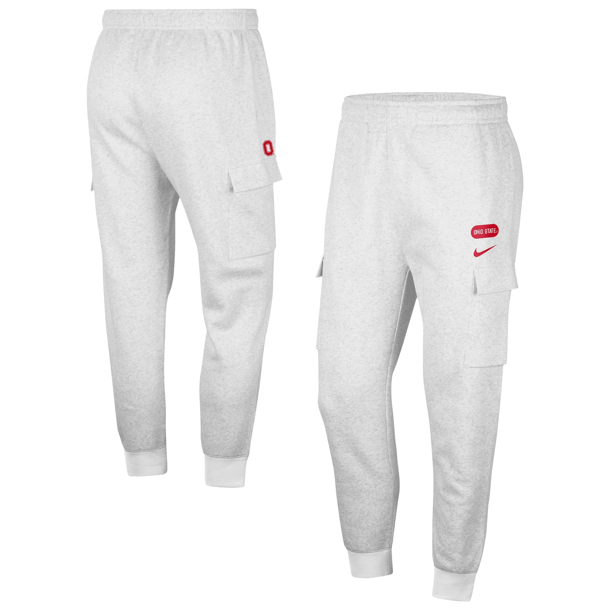 Men's Nike Heather Gray Ohio State Buckeyes Club Cargo Jogger Pants ...