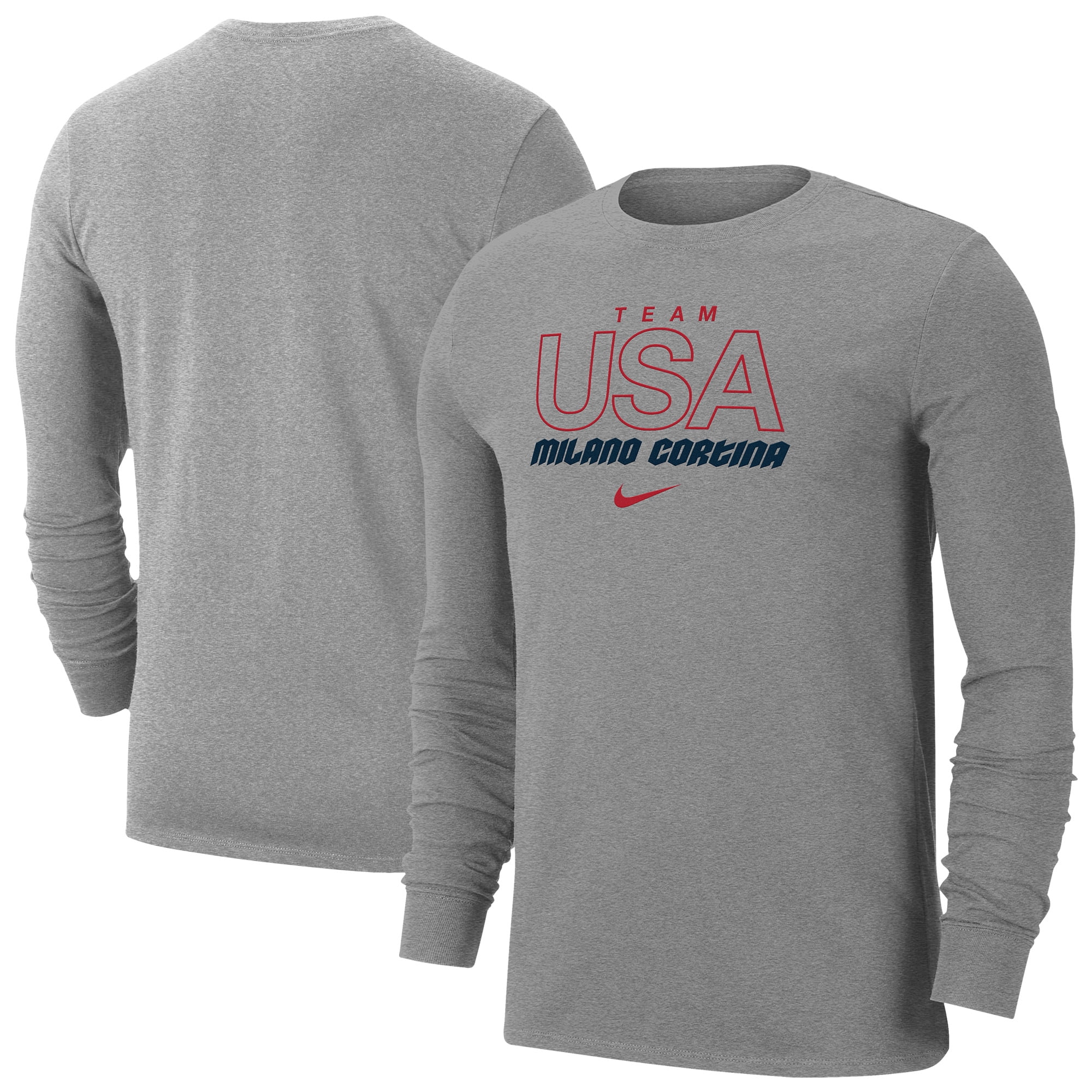Men's Nike Heather Gray Team USA Milano Cortina 2026 Winter Olympics ...