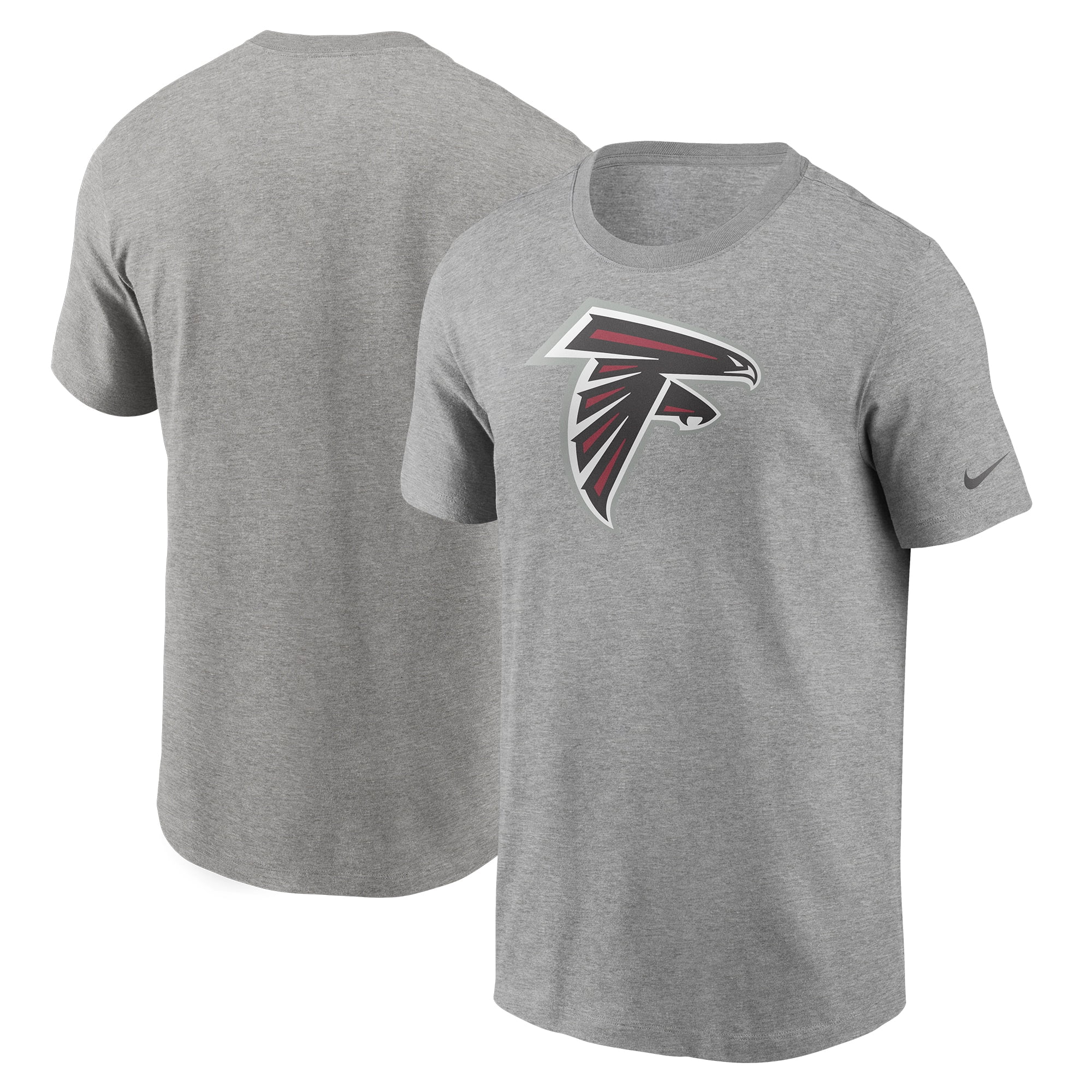 Men's Nike Heathered Gray Atlanta Falcons Primary Logo T-Shirt ...