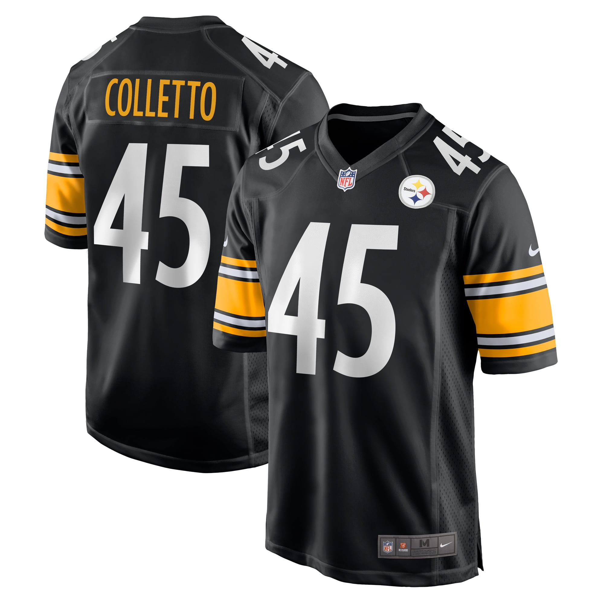 Men's Nike Jack Colletto Black Pittsburgh Steelers Game Jersey ...