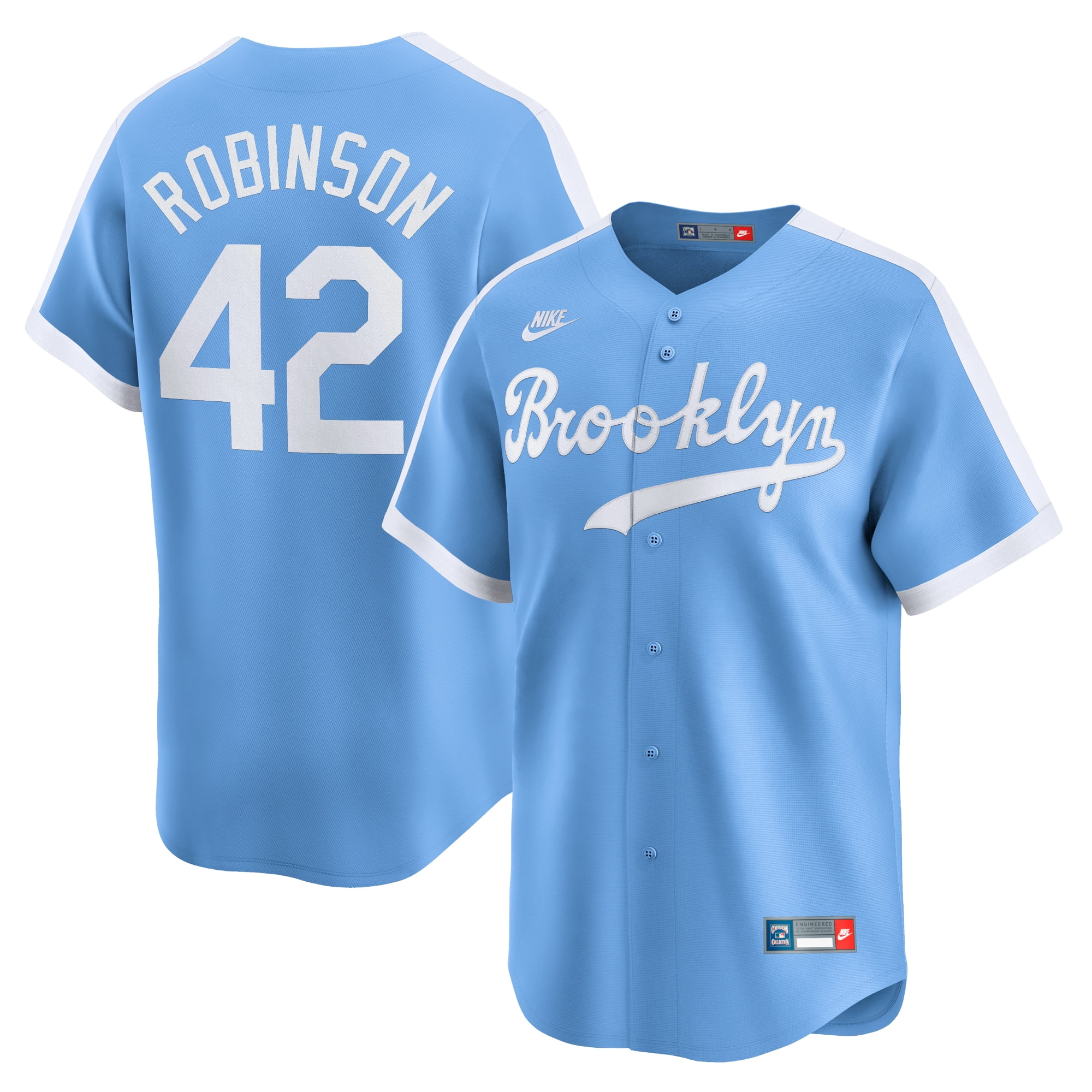 Men's Nike Jackie Robinson Royal Brooklyn Dodgers Throwback Cooperstown ...