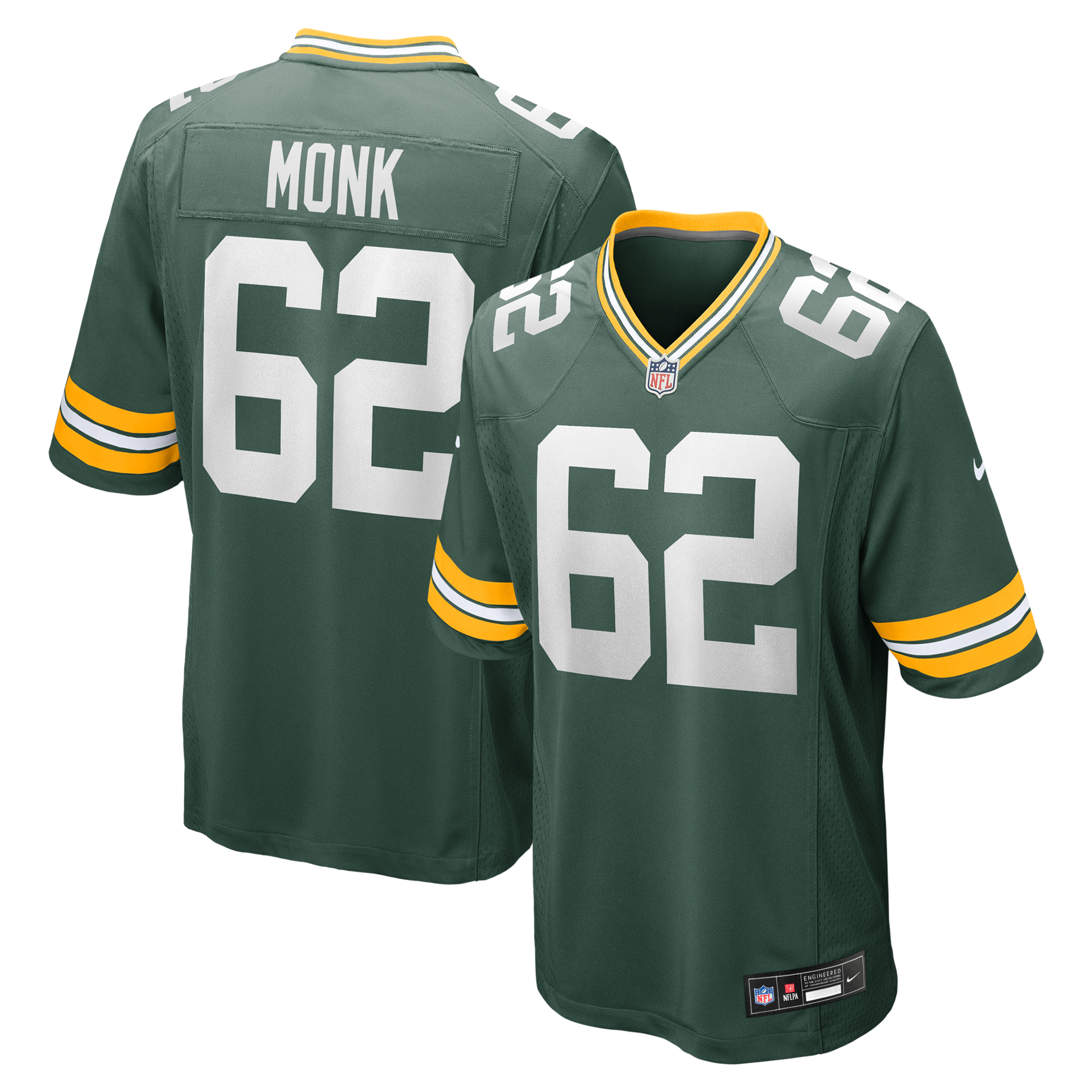 Men's Nike Jacob Monk Green Green Bay Packers Game Jersey - Walmart.com