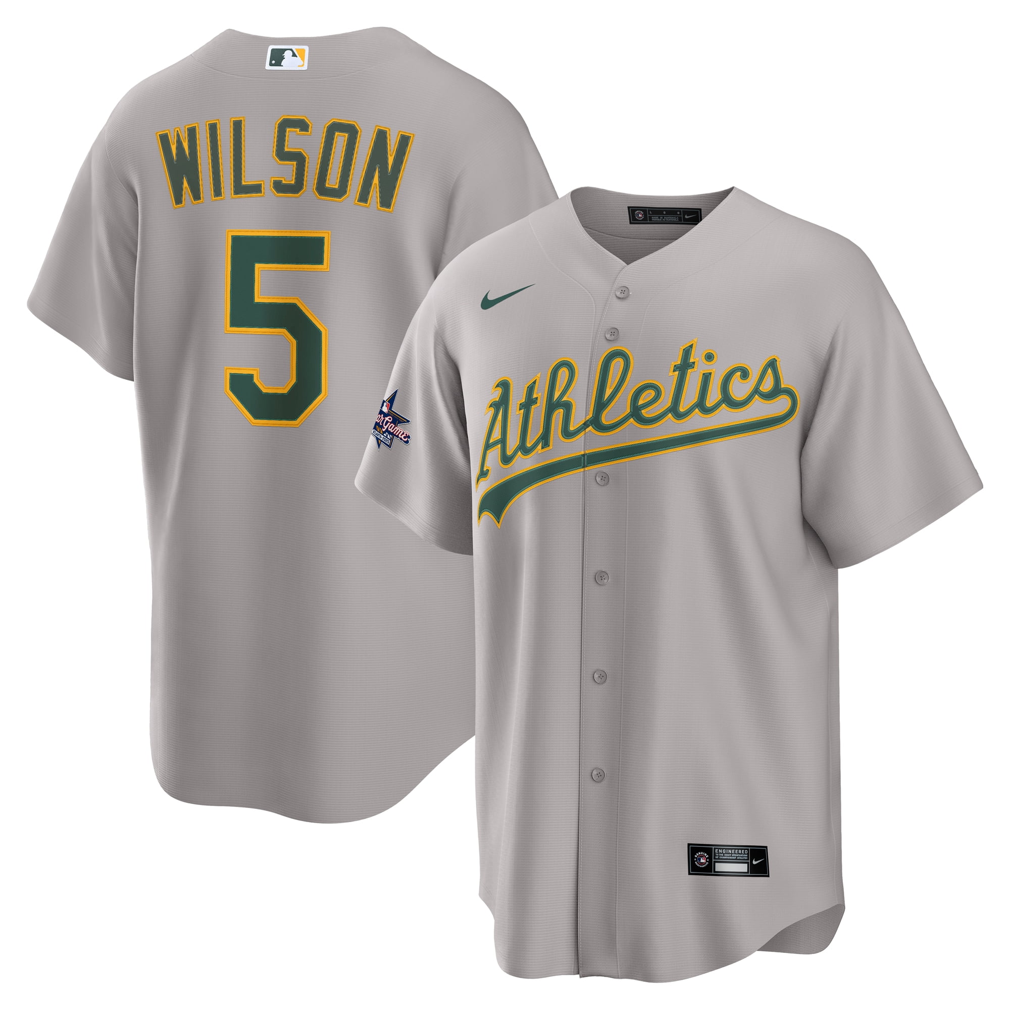 Men's Nike Jacob Wilson Gray Athletics 2025 MLB All-Star Game Road ...