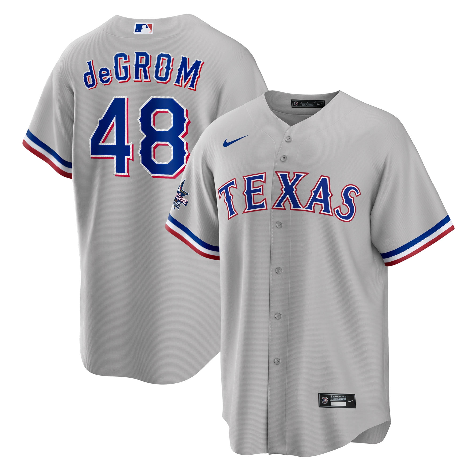 Men's Nike Jacob deGrom Gray Texas Rangers 2025 MLB All-Star Game ...