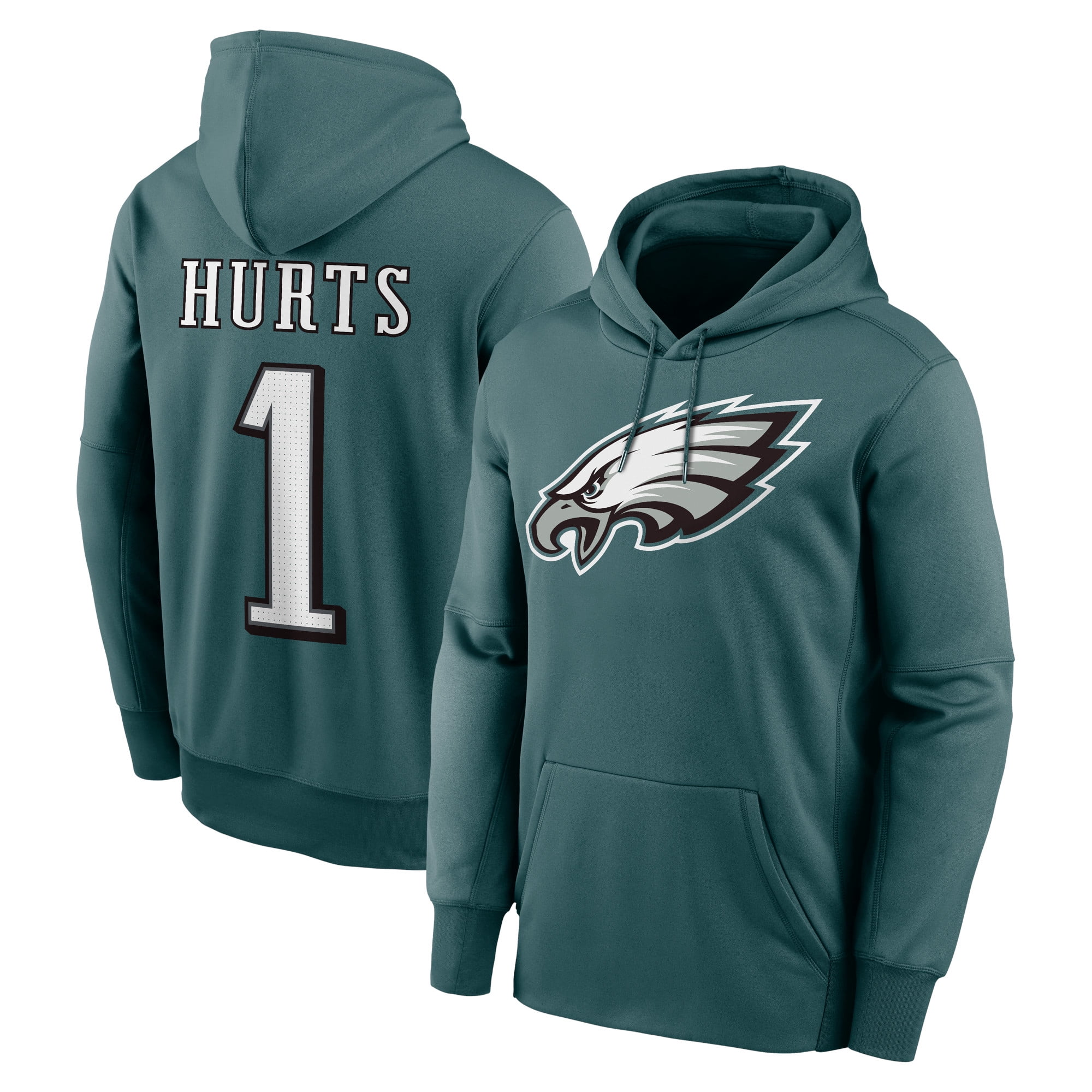 Men's Nike Jalen Hurts Green Philadelphia Eagles Player Name & Number ...