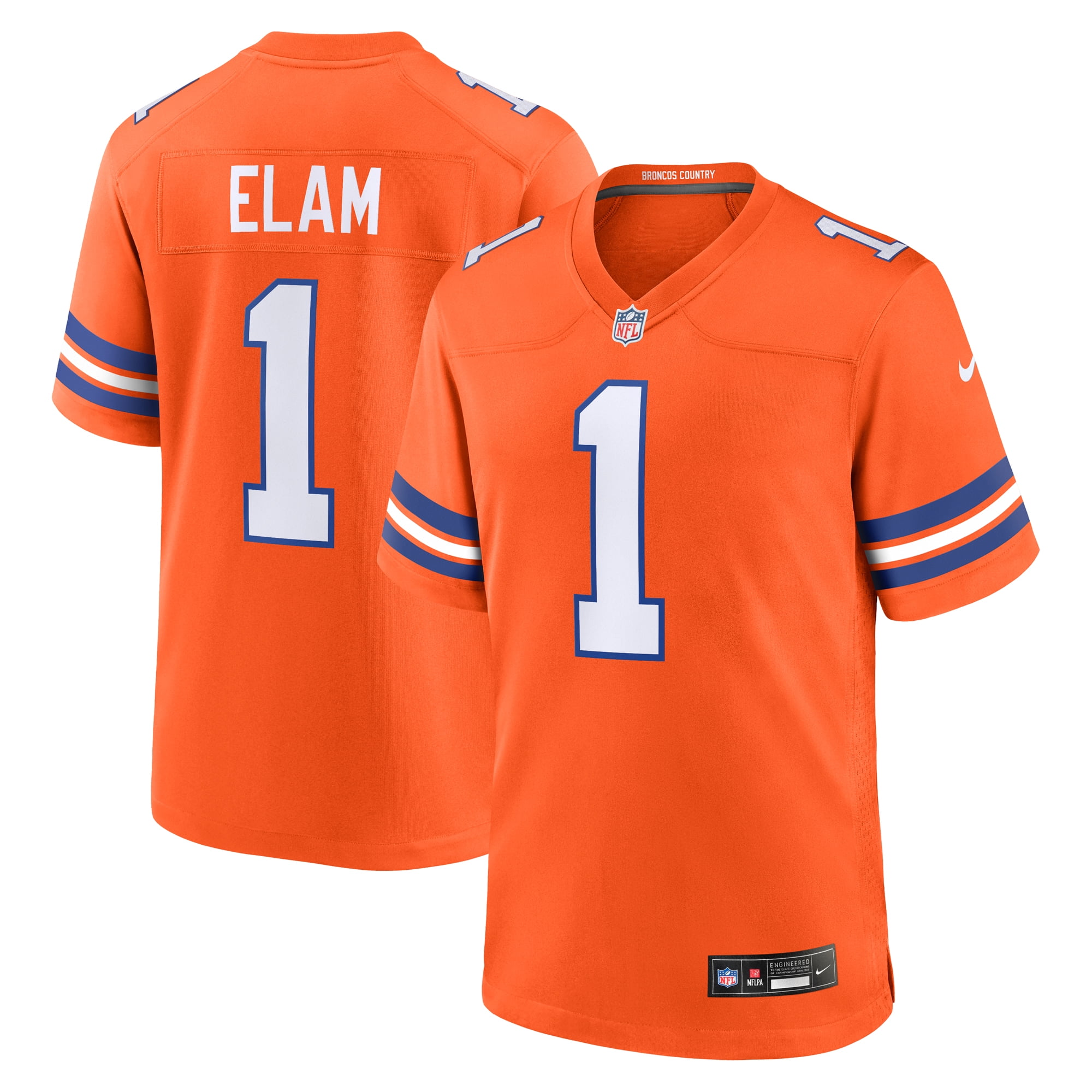 Men's Nike Jason Elam Orange Denver Broncos Retired Player Alternate ...