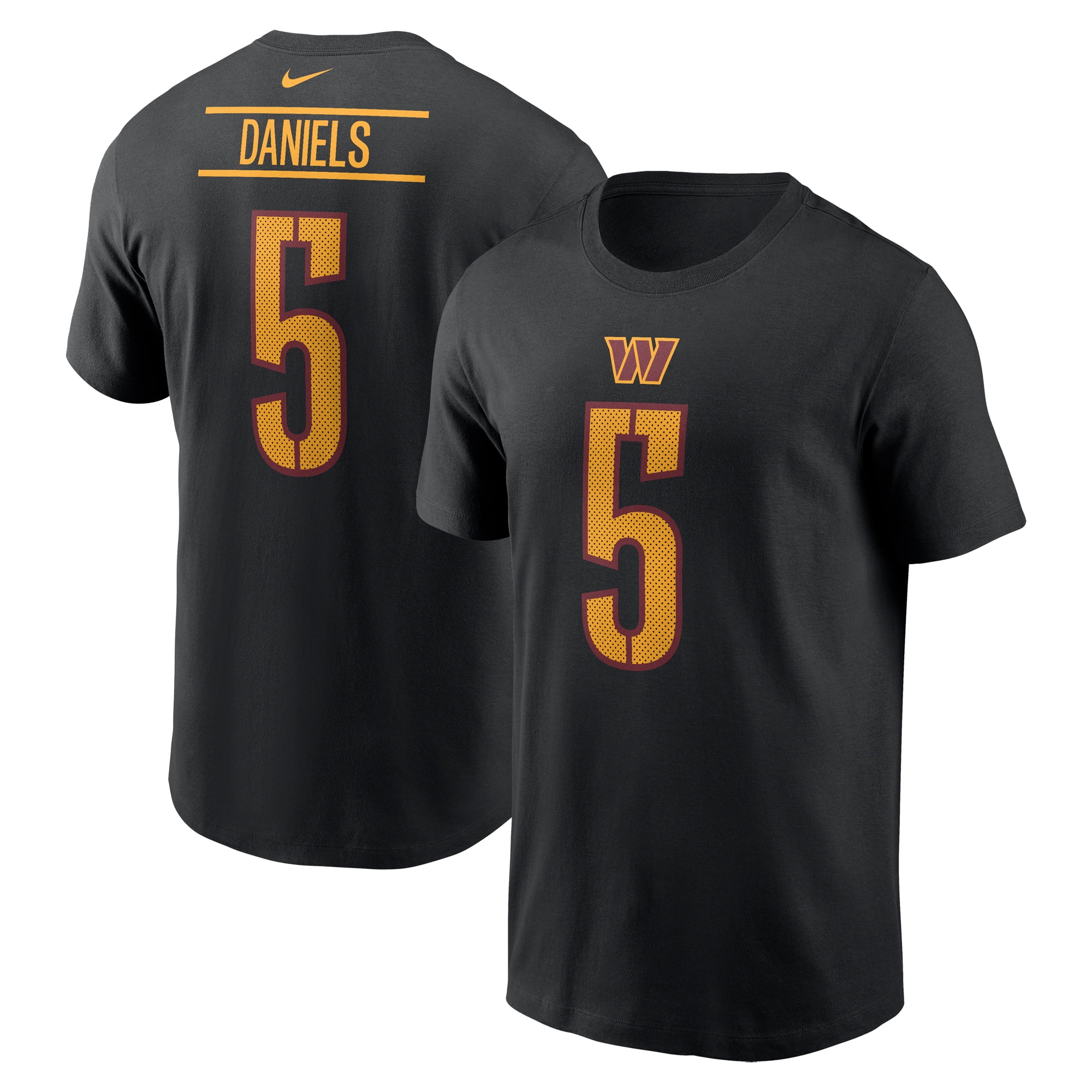 Men's Nike Jayden Daniels Black Washington Commanders Player Name ...