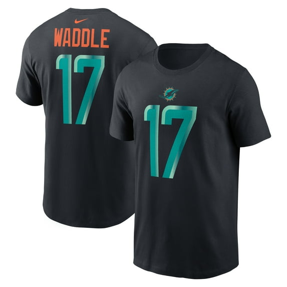 Men's Nike Jaylen Waddle Pitch Blue Miami Dolphins 2025 Rivalries Collection Player Name ...