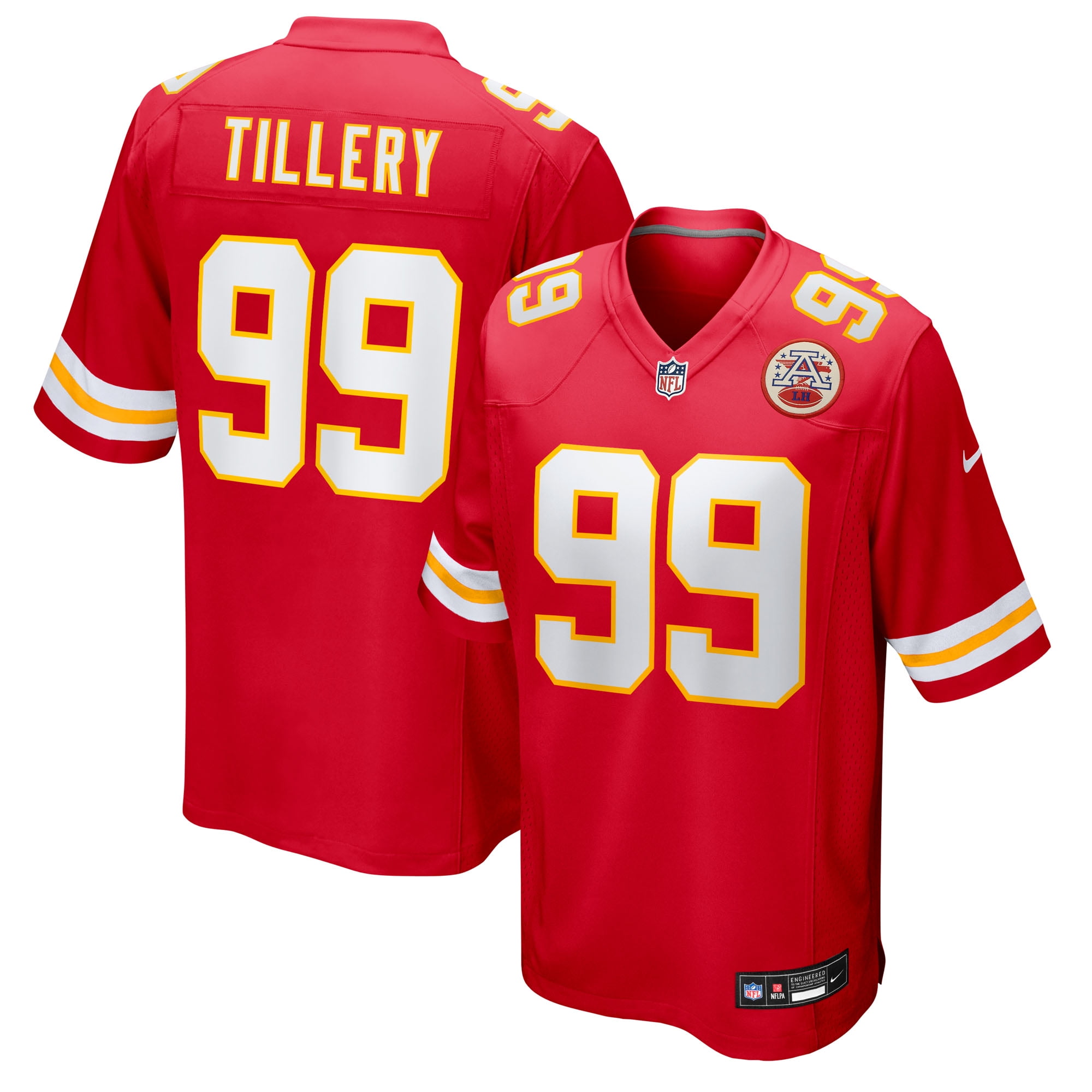 Men's Nike Jerry Tillery Red Kansas City Chiefs Team Game Jersey ...