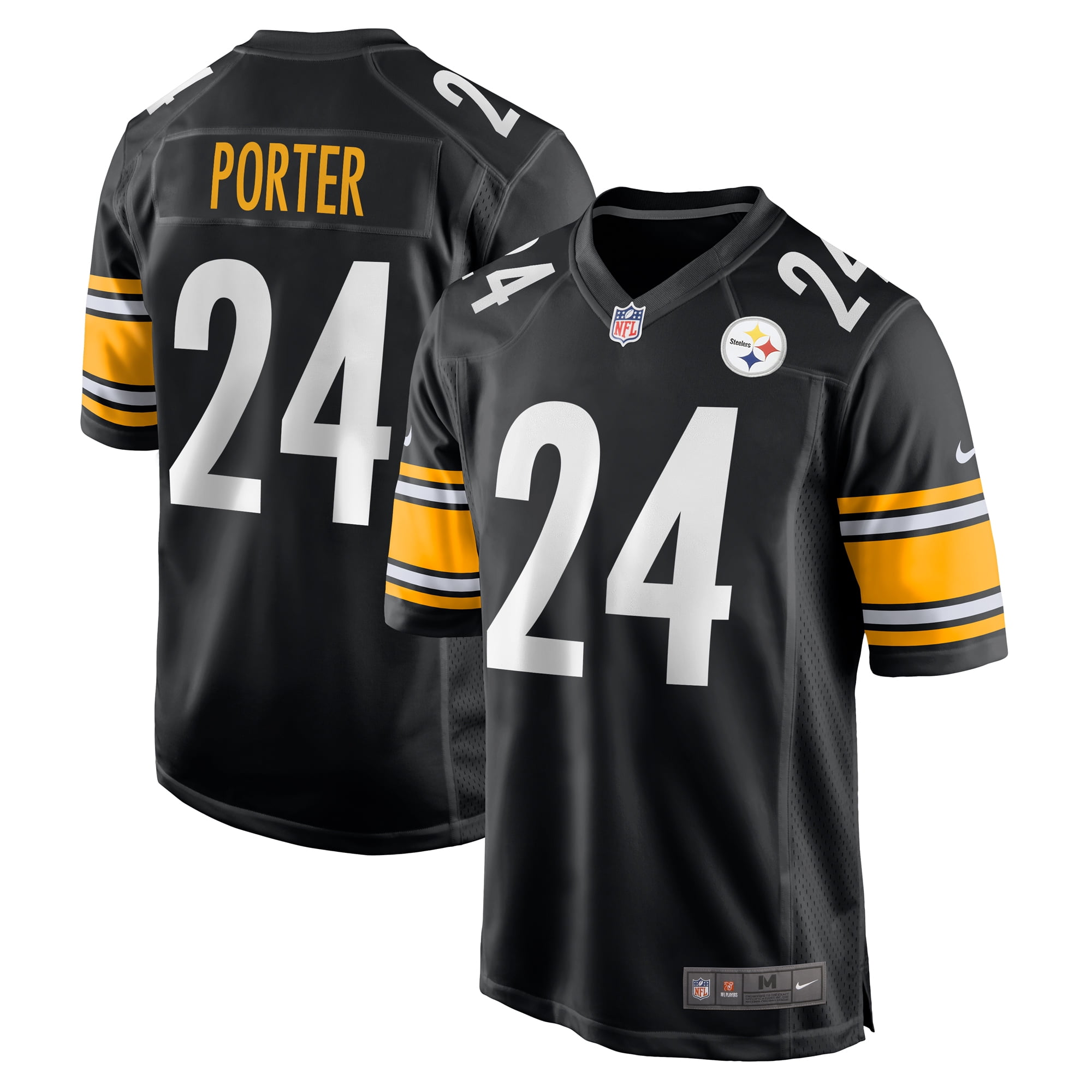 Men's Nike Joey Porter Jr. Black Pittsburgh Steelers Game Jersey ...